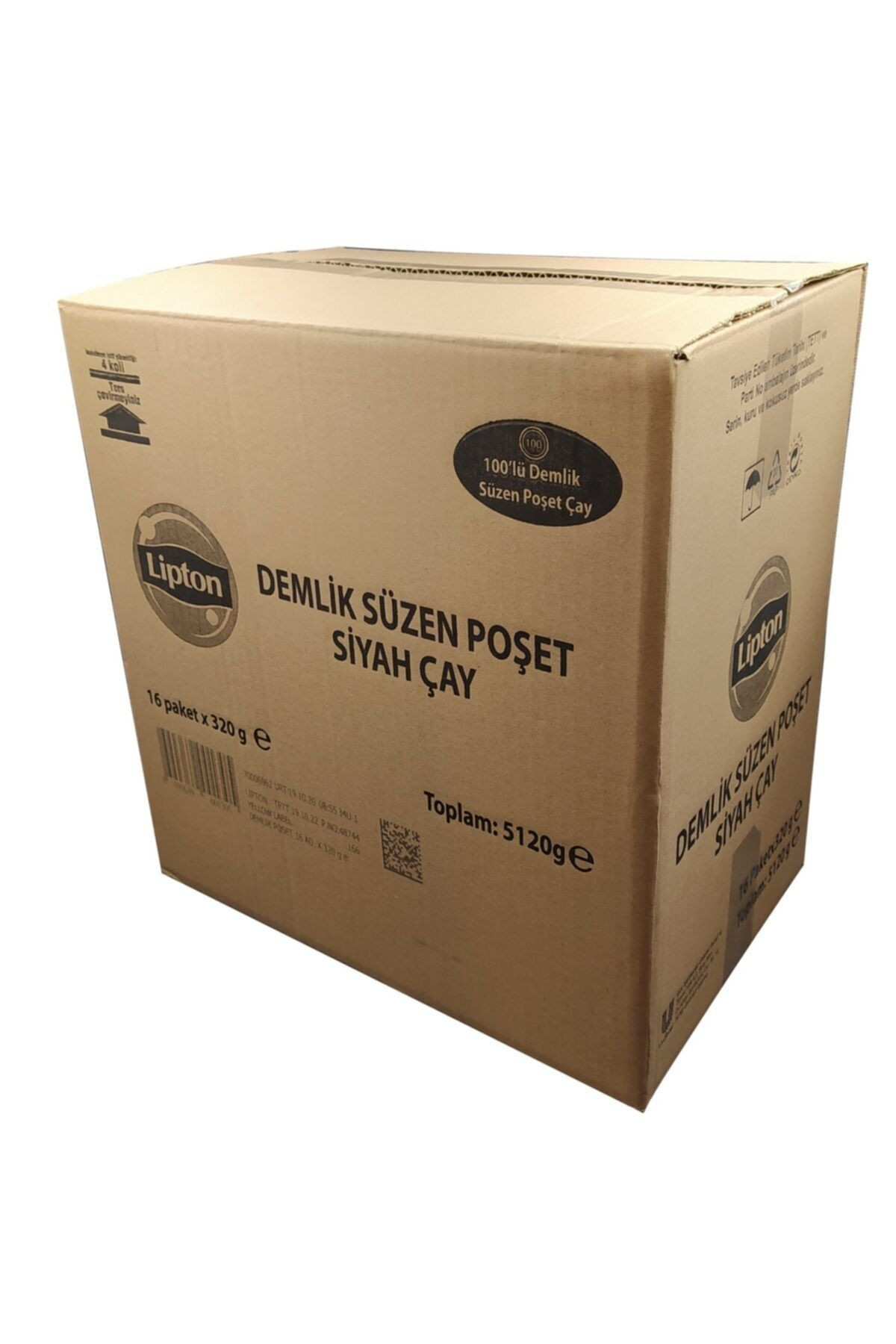 Lipton Yellow Label Demlik Poşet Çay 100'Lü 1 Koli (16 Adet) - idefix