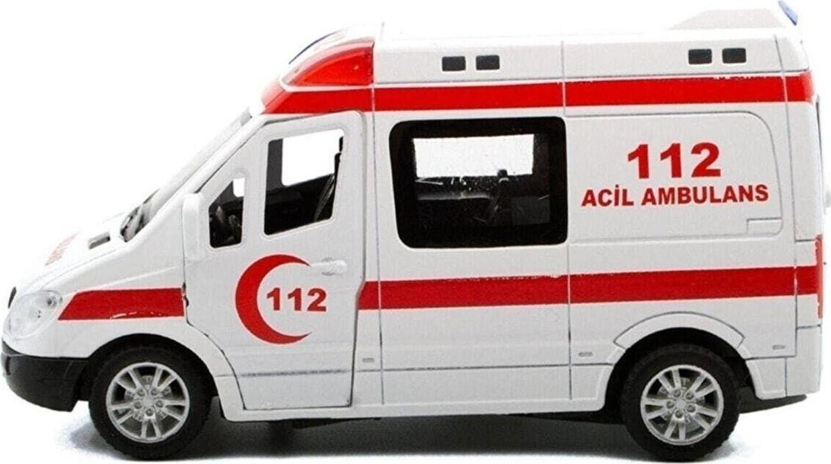 Oyuncak Store Kutulu Metal Ambulans Araba Çek Bırak Motorlu Işıklı ...