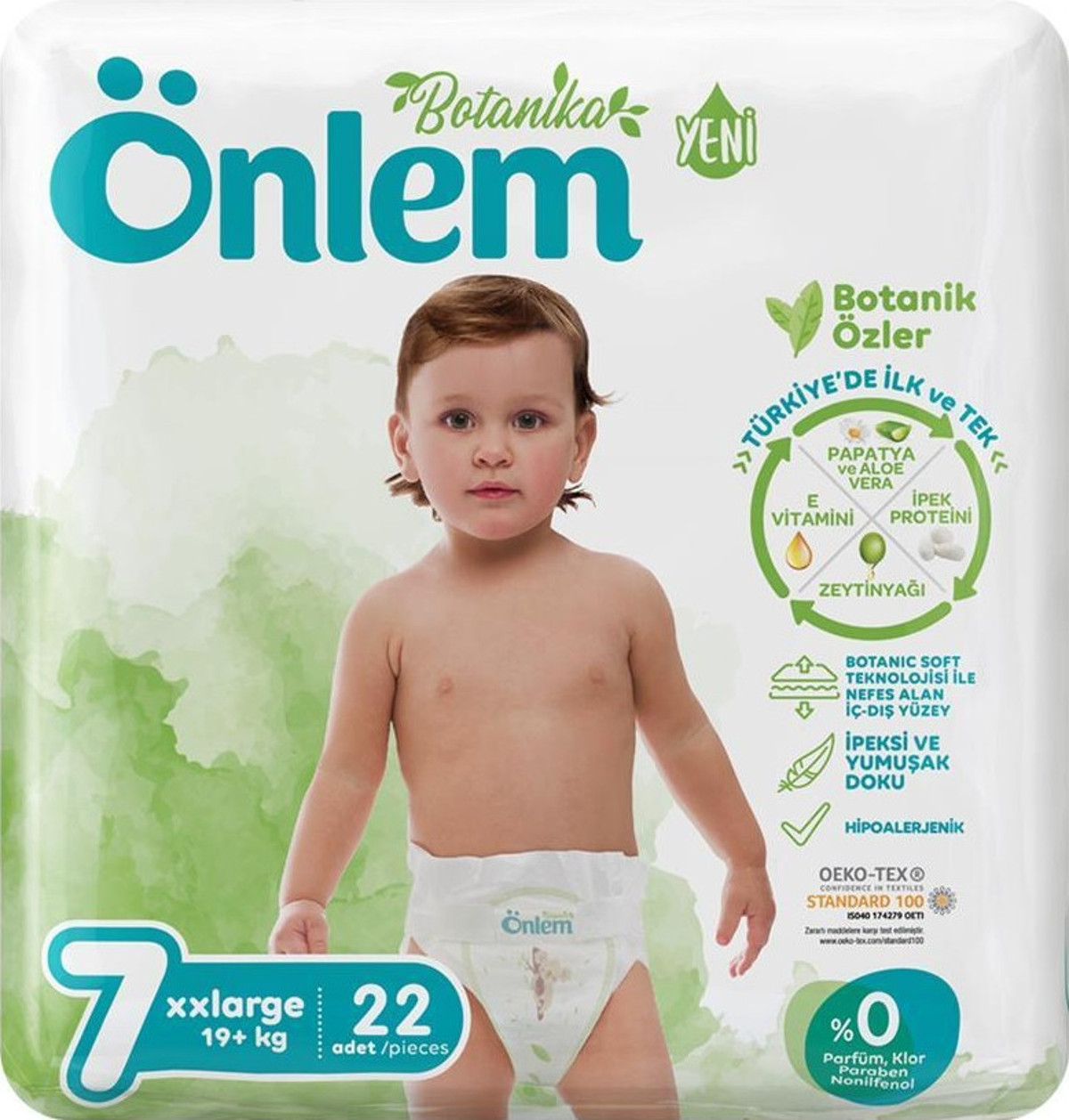 Önlem Botanika 7 Numara Extra Large Bebek Bezi Jumbo Paket 22 Adet (19 ...