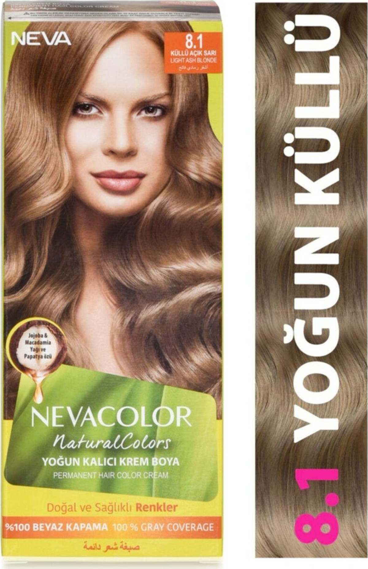 Neva Color Saç Boyası Seti 8.1 Küllü Açık Sarı 8698636612388 - idefix
