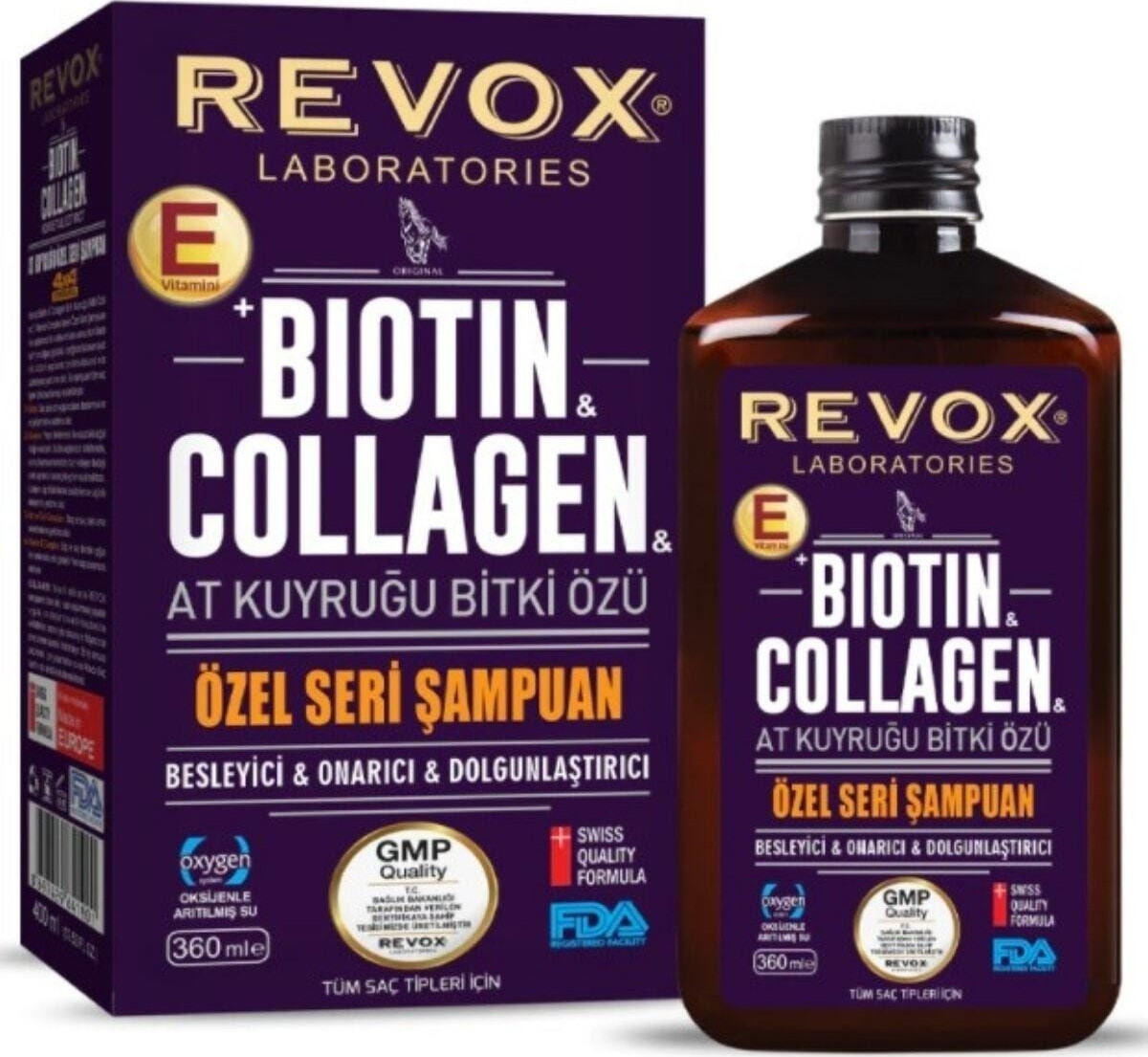 Revox Biotin Collagen At Kuyruğu Bitki Özlü Şampuan 360Ml - idefix