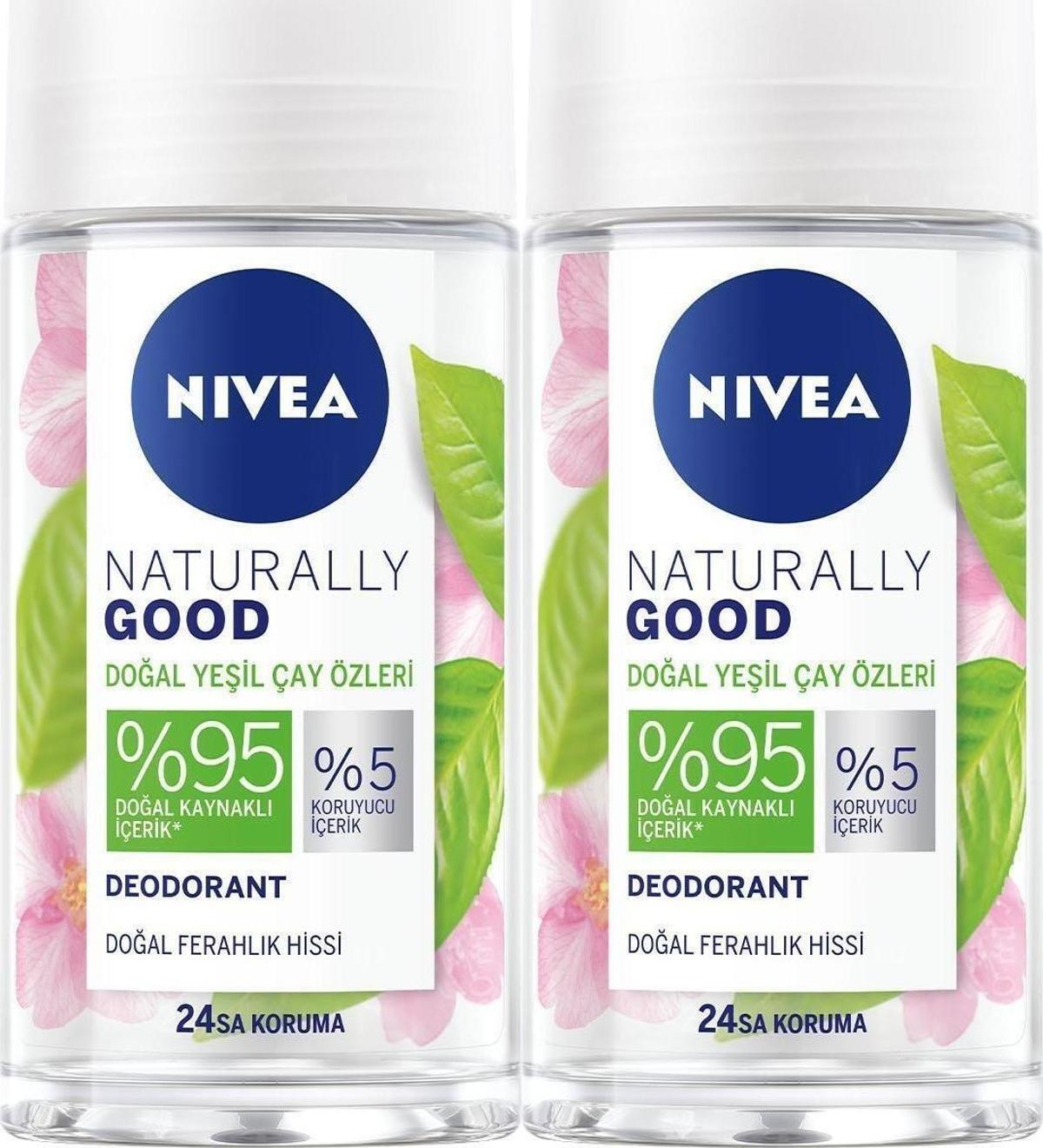 Nivea Naturally Good Doğal Yeşil Çay Özleri Kadın Deodorant Roll-on 50 ...