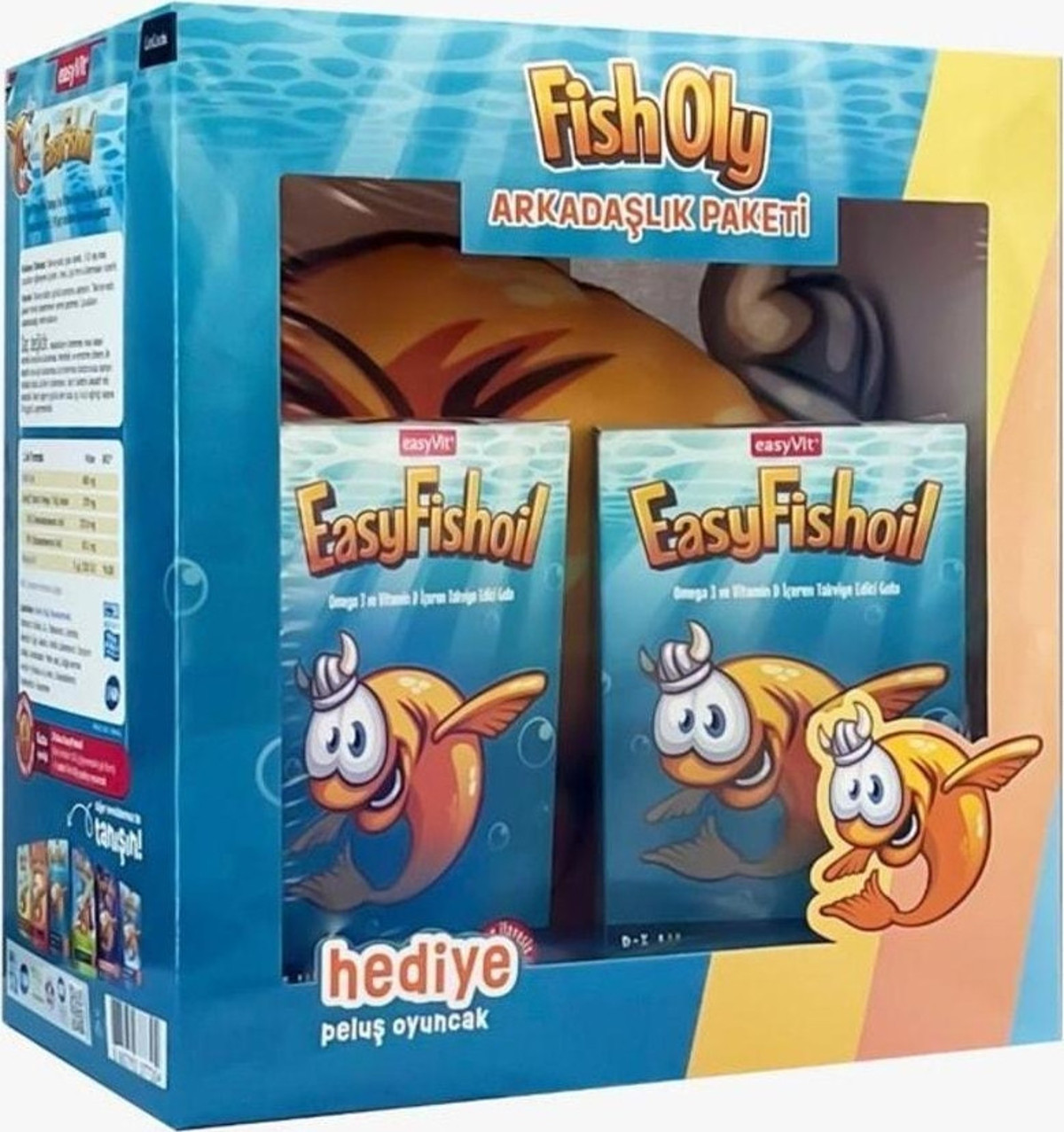 Easy Fishoil Balık Yağı Çiğnenebilir 2 Adet 30 Tablet Peluş Oyuncak ...