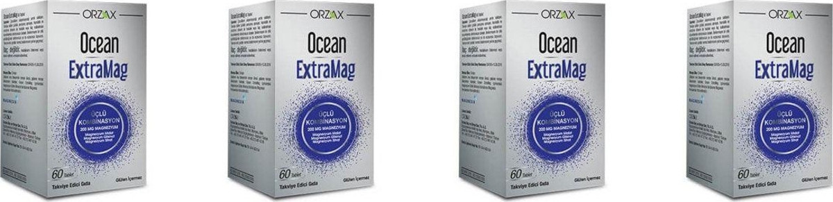 Ocean Extramag 200 Mg Magnezyum 60 Tablet 4'lü Paket - idefix