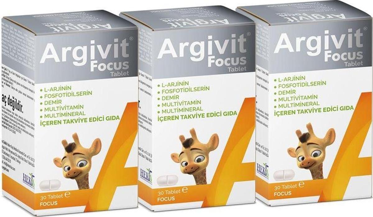 Argivit Focus Tablet 30 Tablet 3'Lü Paket - idefix