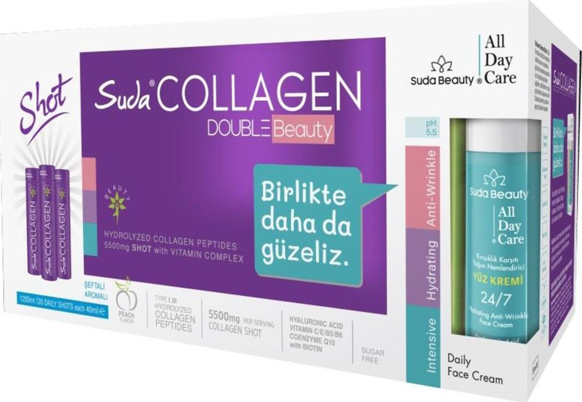 Suda Collagen Double Beauty (30 Shot Şeftali Kolajen & Suda Beauty All ...