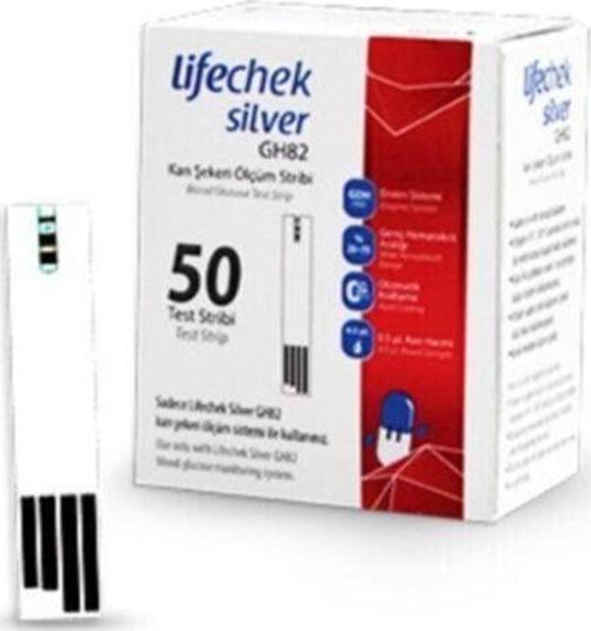 Lifechek Seker Lıfechek Sılver Gh82 50 Strıp (Miad 09.23) - idefix