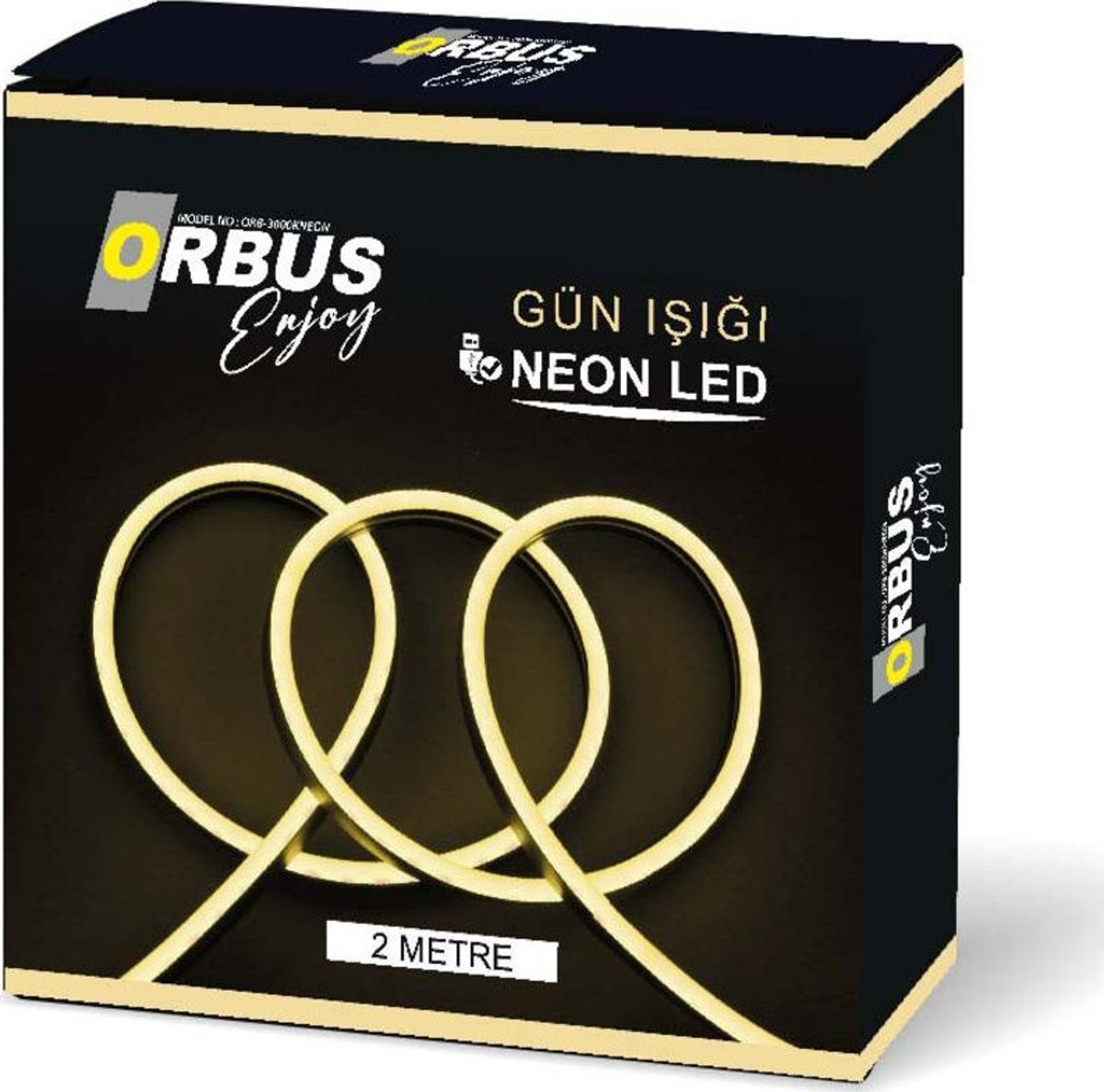 Orbus Neon Şerit Led 3000K Gün Işığı 2 Metre Usb'Li - idefix