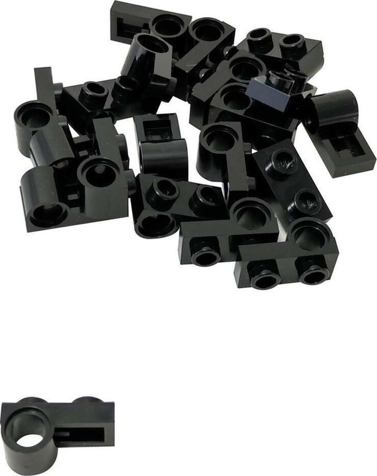 LEGO Custom Technic Plate Modified 1 x 2 Ters Pin Delikli Siyah Tuğla ...