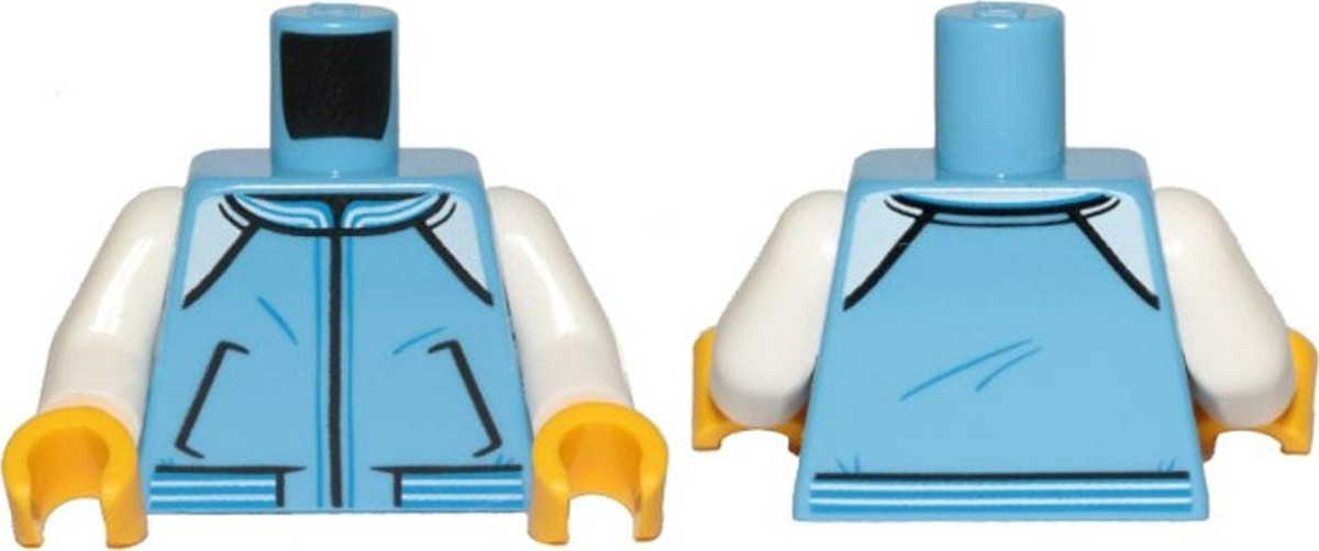 LEGO Orjinal Moc Custom Minifigür Minifigure Gövde Torso Açık Mavi ...