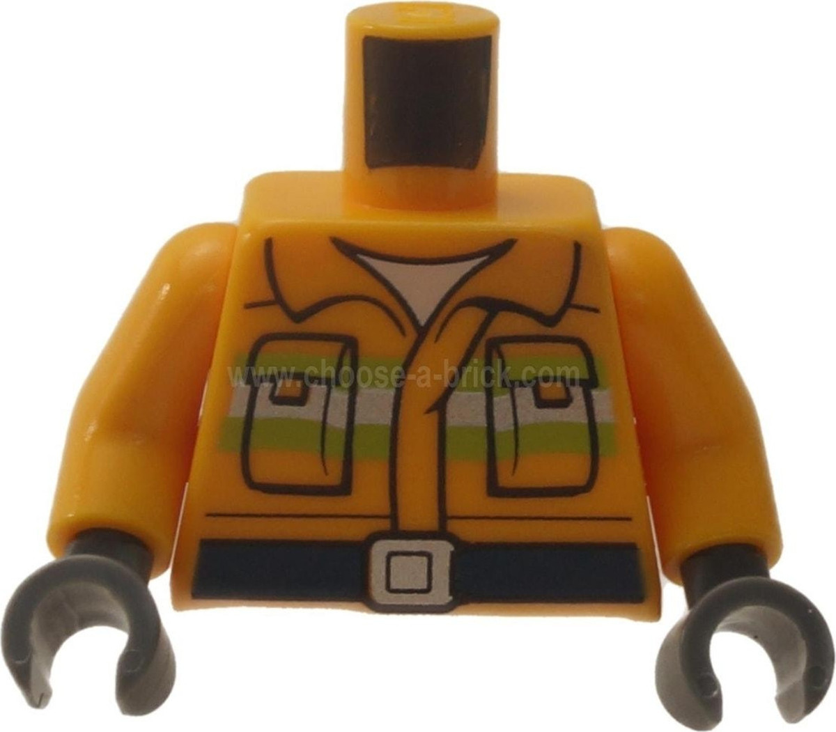 LEGO Orjinal Moc Custom Minifigür Minifigure Gövde Torso Açık Sarı ...