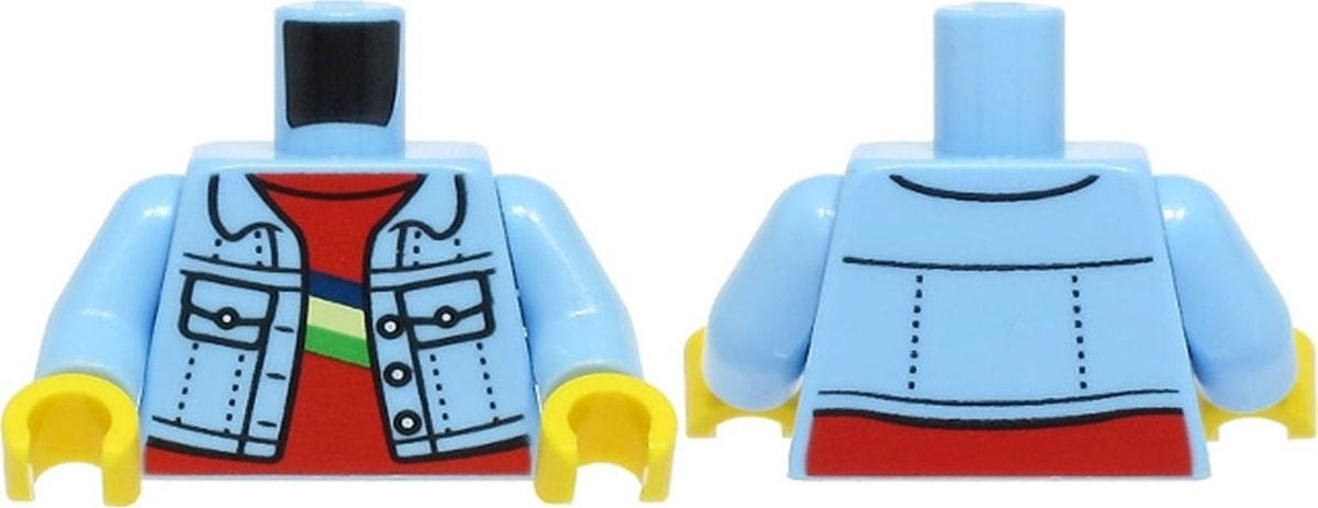 LEGO Orjinal Moc Custom Minifigür Minifigure Gövde Torso Mavi Cepli Kot ...