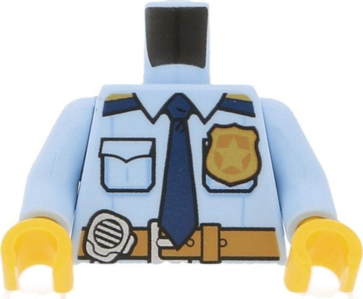 LEGO Orjinal Moc Custom Minifigür Minifigure Gövde Torso Mavi Polis ...