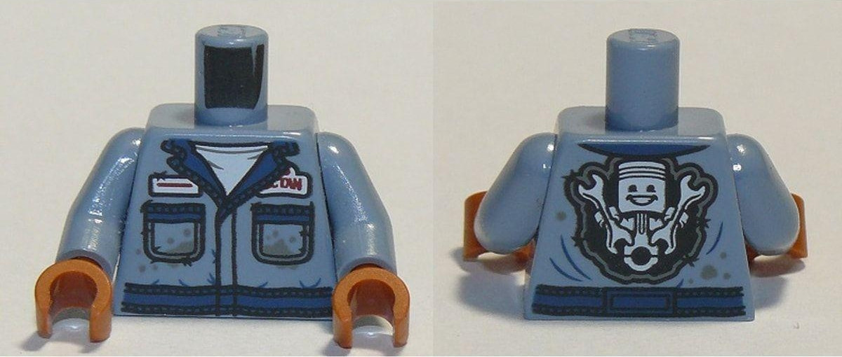 LEGO Orjinal Moc Custom Minifigür Minifigure Gövde Torso Özel Mavi ...