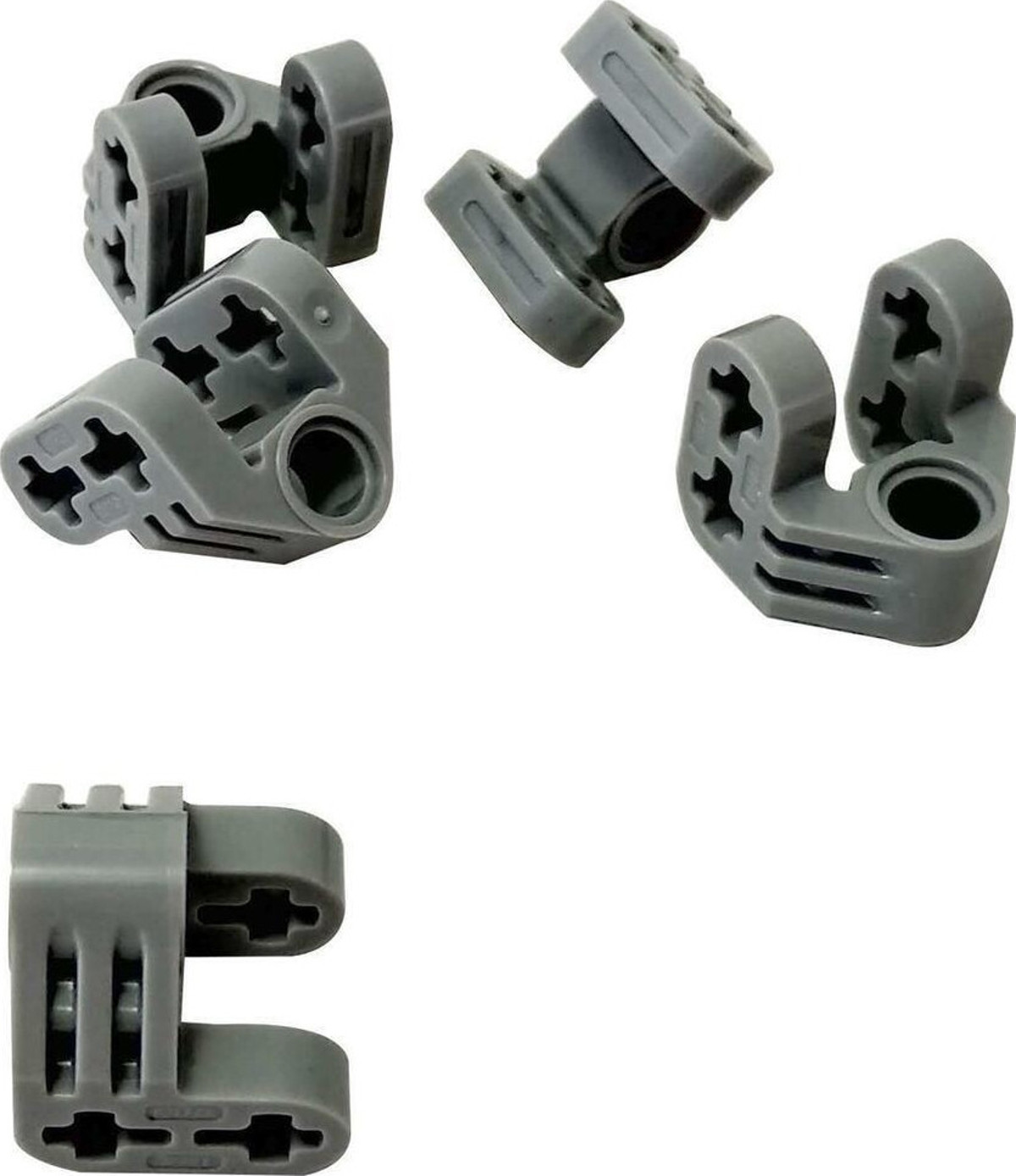 LEGO Technic MOC Custom Pin Connector Perpendicular Split Açık Gri - idefix
