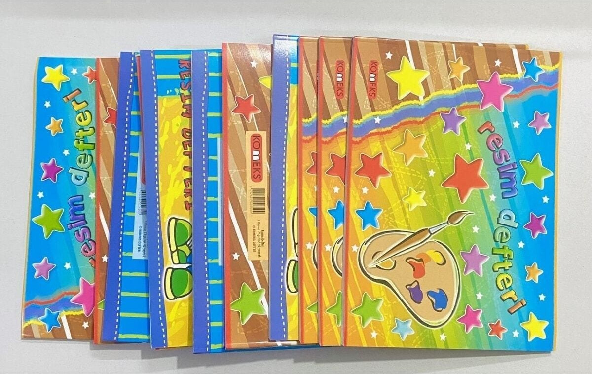 Komeks Resim Defteri 40 Yaprak, Karton Kapak, Dikişli, 16x22 Cm Ebat, 3 ...