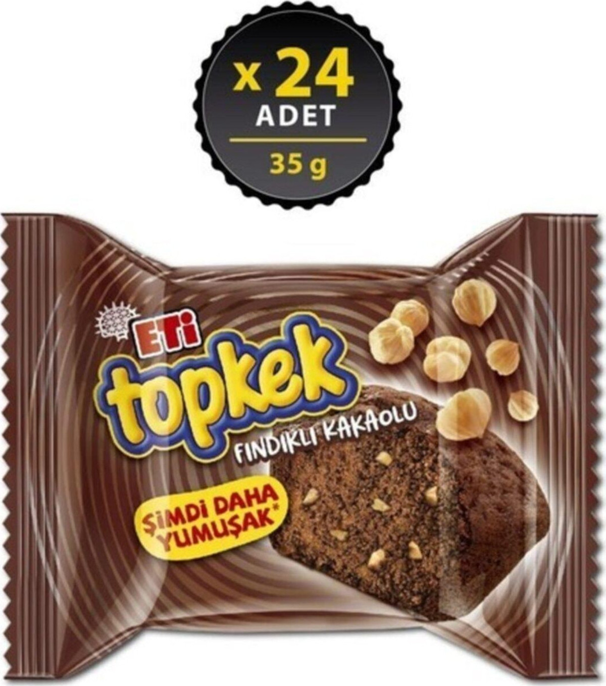 Eti Topkek Kakaolu Fındıklı 24'lü 35 g