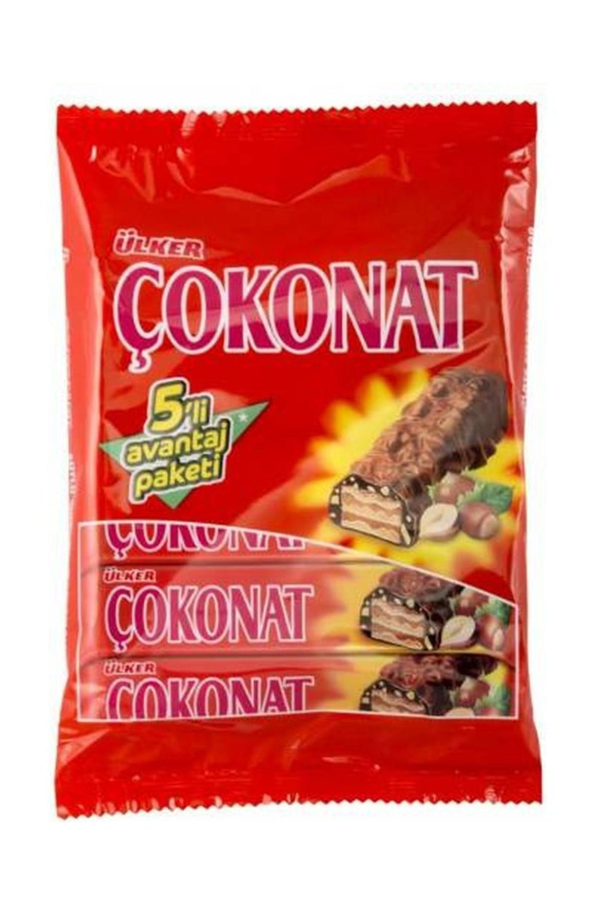 Ülker Çokonat Çikolatalı Gofret 5'li Paket 120 gr - idefix