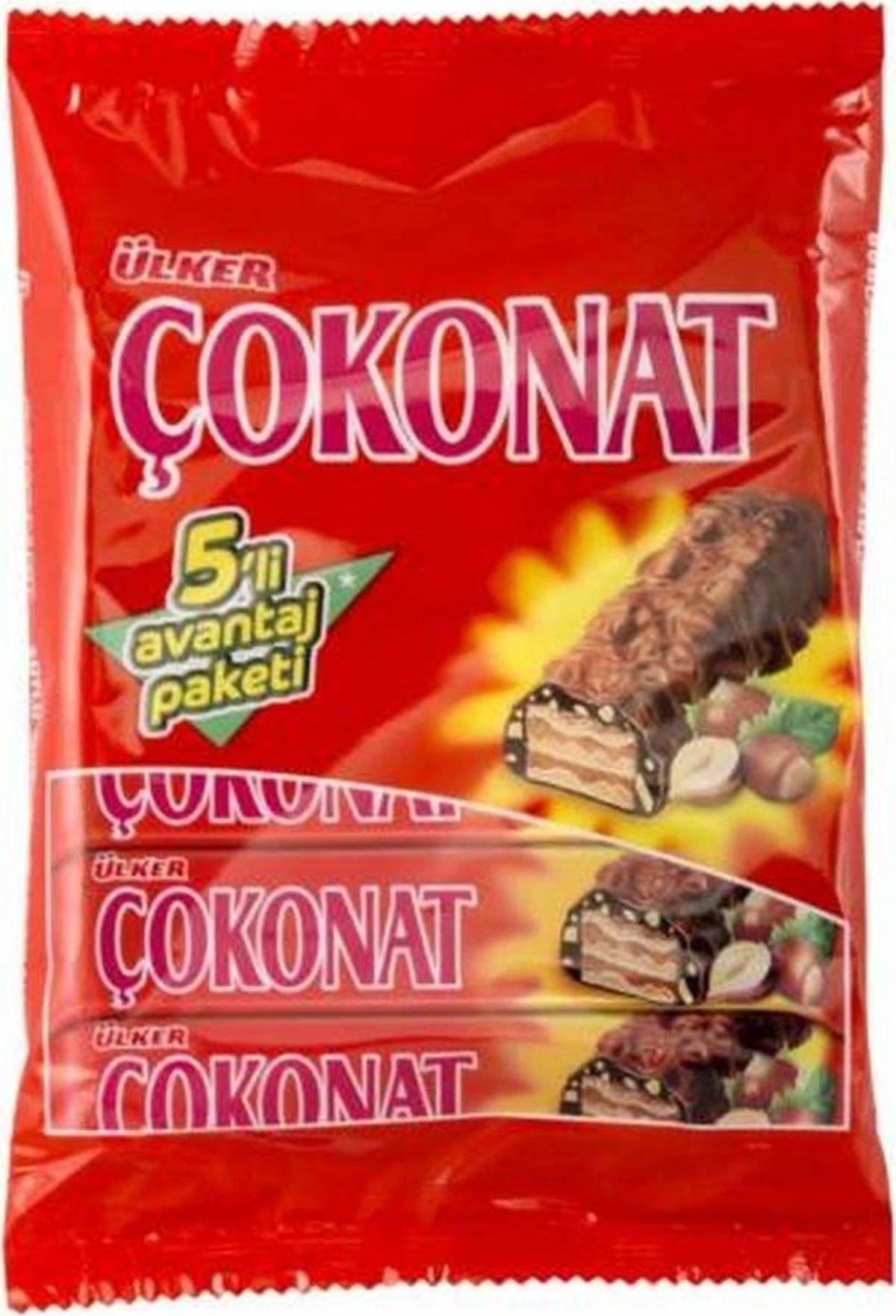Ülker Çokonat Çikolatalı Gofret 5'li Paket 120 gr - idefix