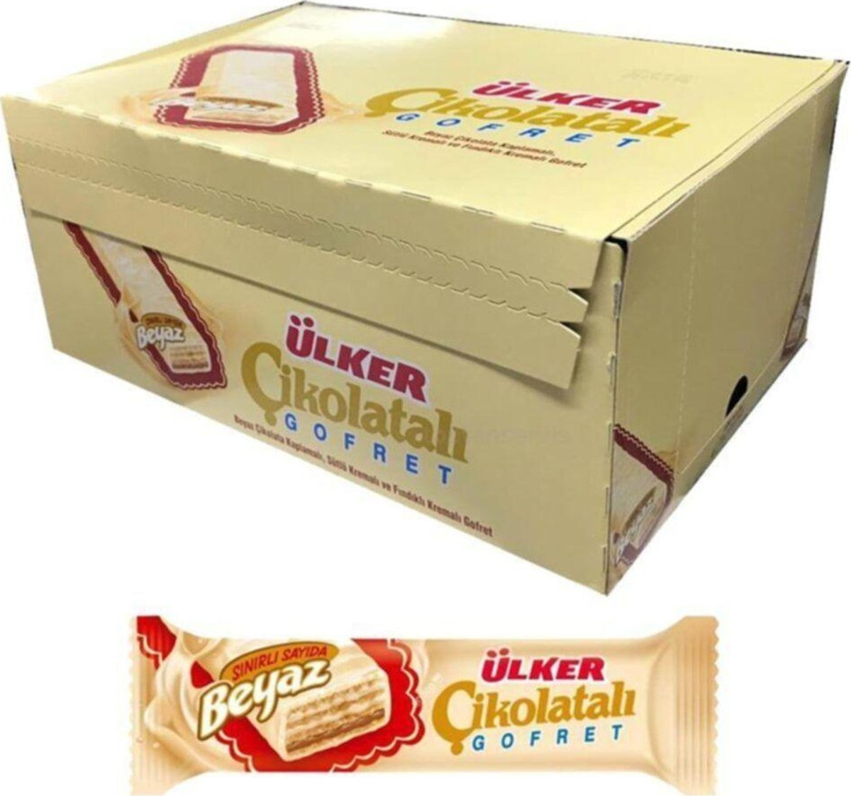 Ülker Beyaz Çikolatalı Gofret 36 Adet 35 Gram - idefix