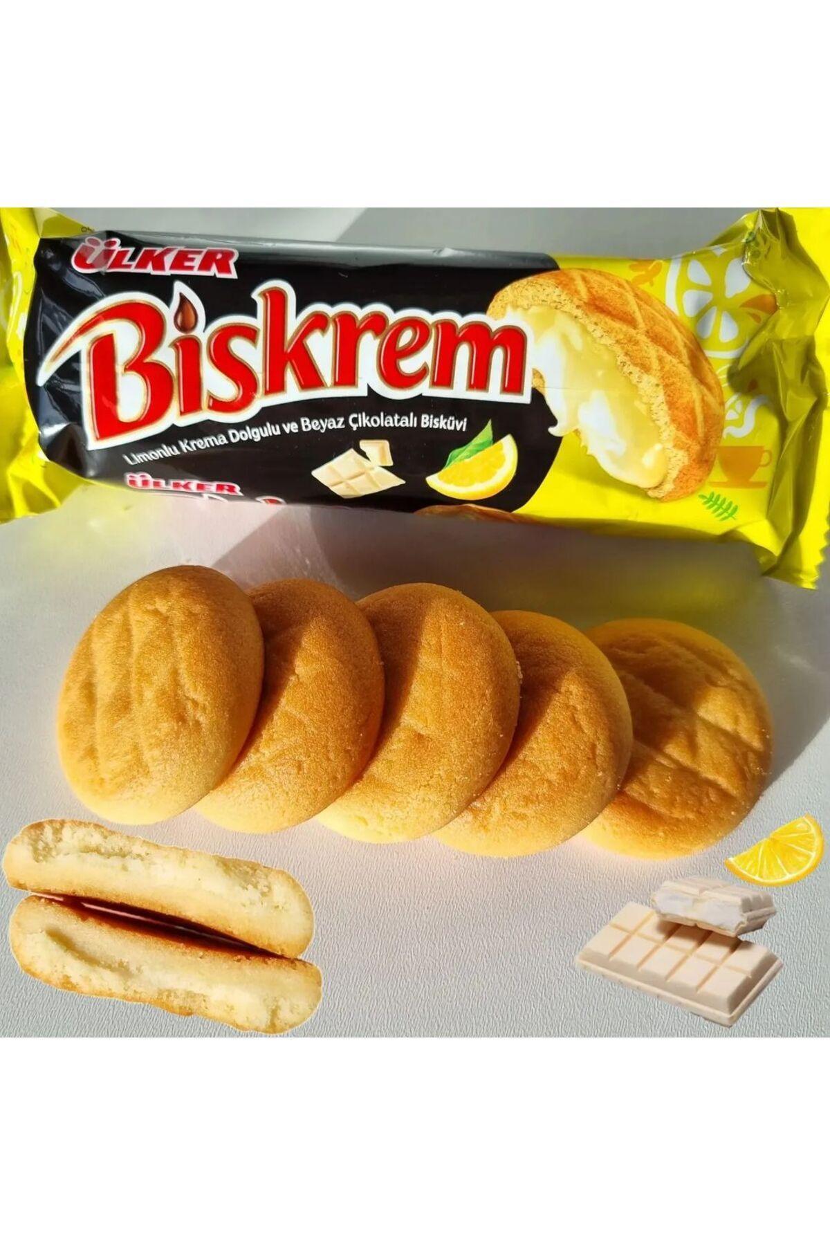 Ülker Biskrem Limonlu Ve Beyaz Çikolatalı Bisküvi 94,5 gr X 18 Adet ...