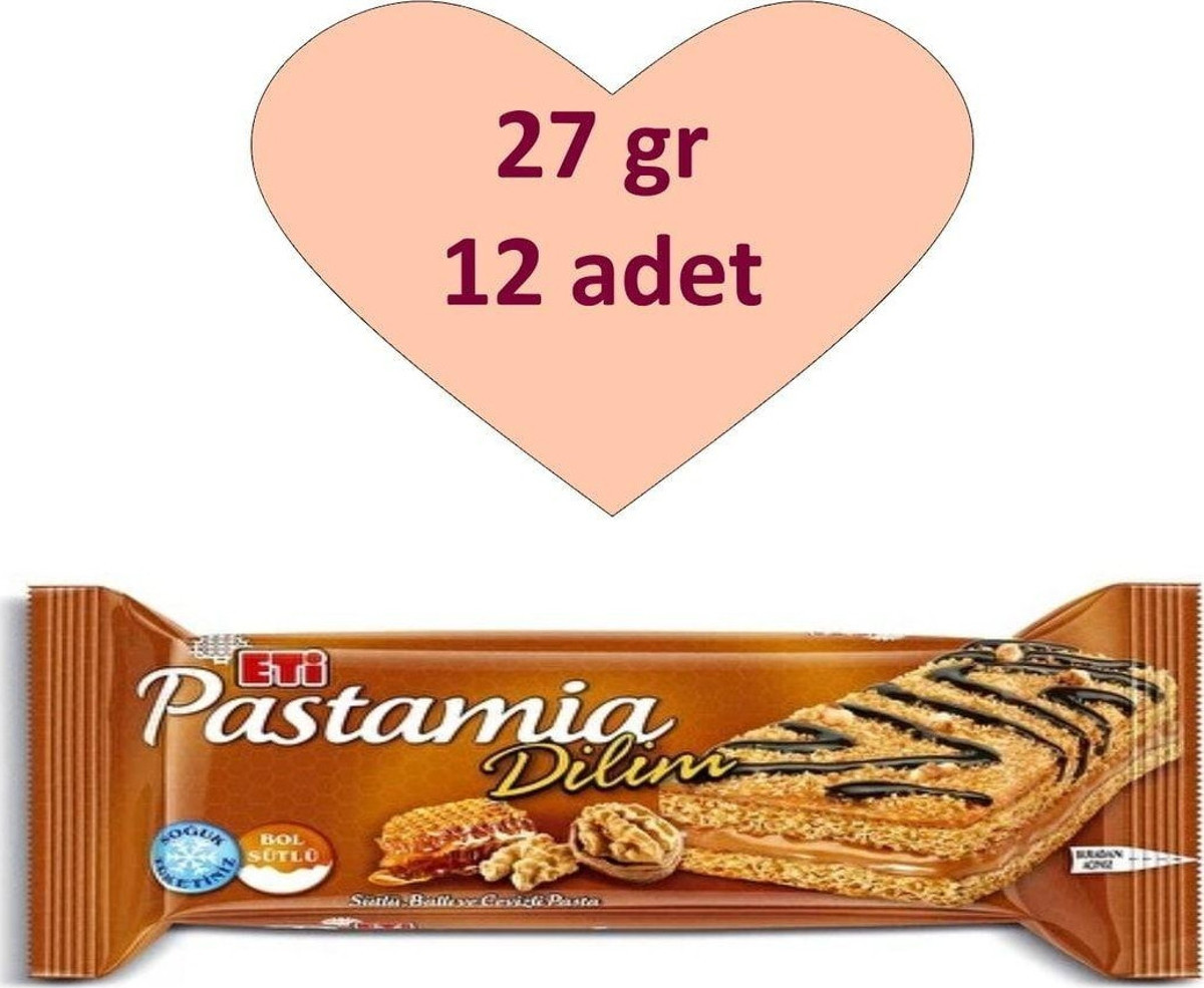 Eti Pastamia Dilim Sütlü Ballı Cevizli Pasta 27.5 G * 12 Adet Soğuk ...