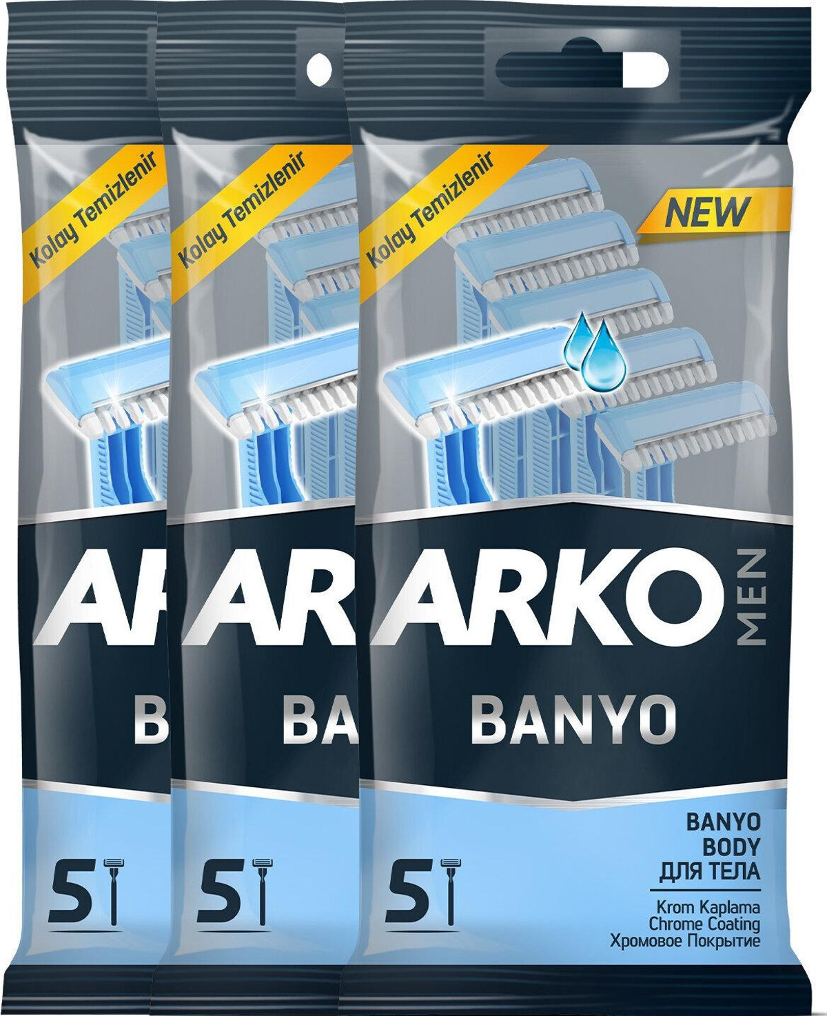 Arko Men Banyo Tıraş Bıçağı 15'li Kullan At Bıçak