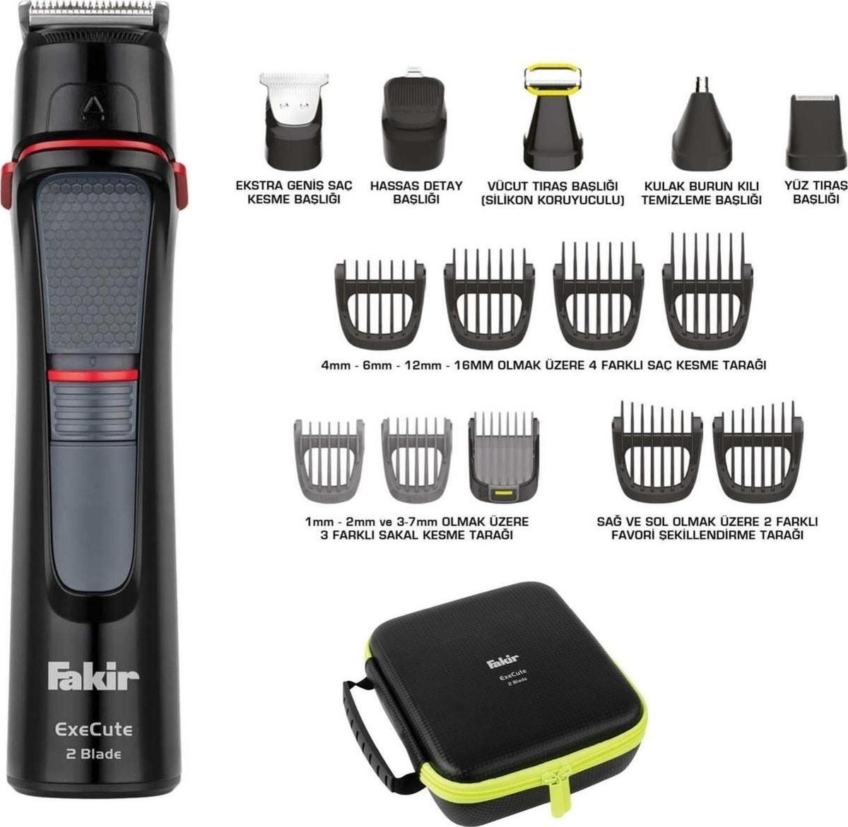 Fakir Execute 2 Blade 15'i 1 Arada Erkek Bakım Seti - idefix