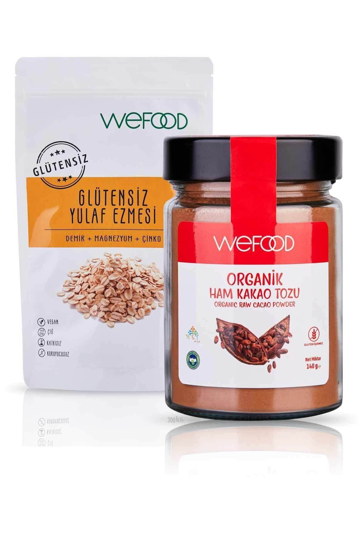 Wefood Glütensiz Yulaf Ezmesi 300 Gr + Ham Kakao Tozu 140 Gr - idefix