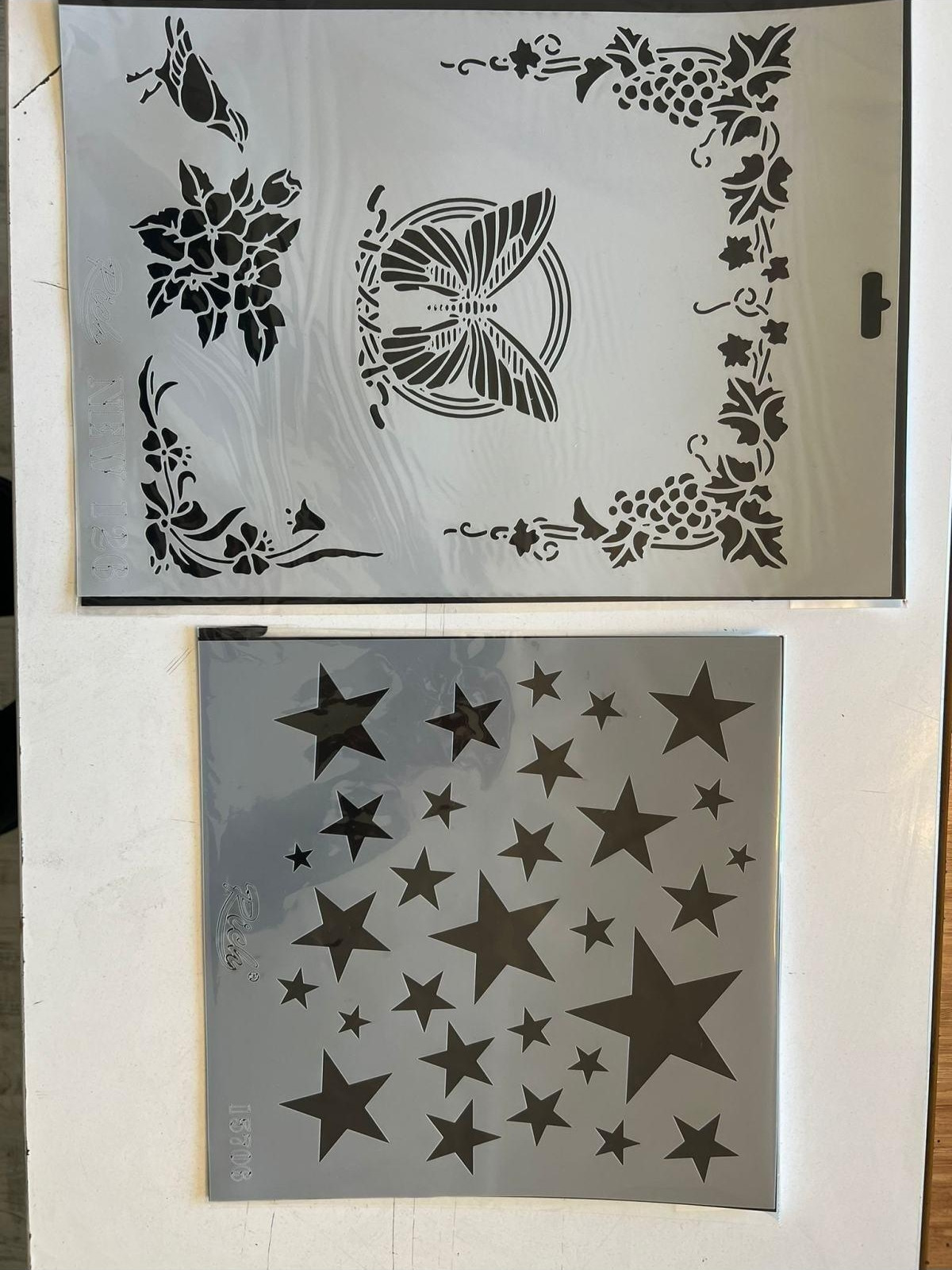 Airbrush Tattoo Kelebek Ve Yıldız 2 Adet Plastik Baskı Süsleme ...