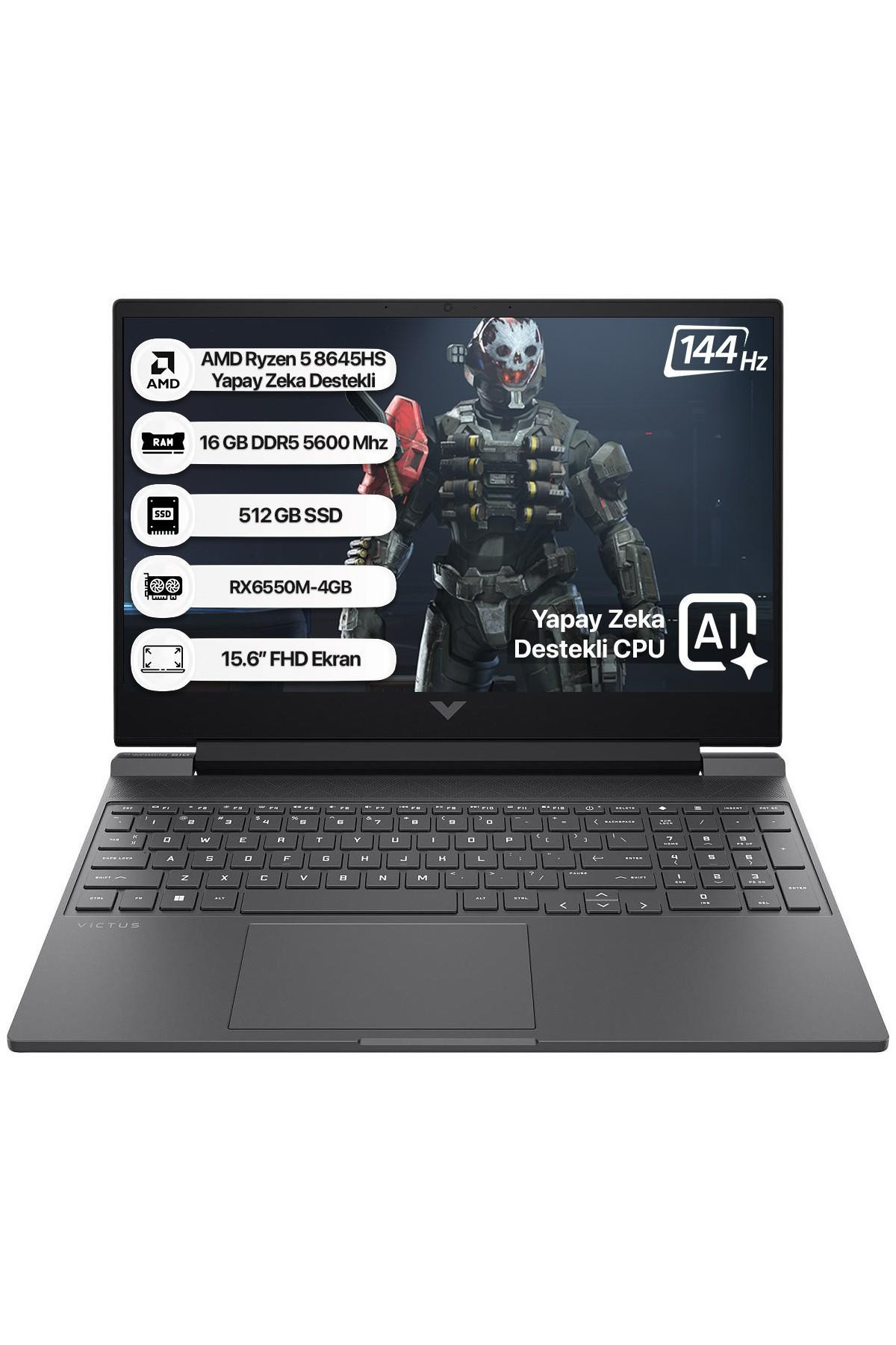 HP Victus 15-FB2028NT AMD R5 7535HS 16GB 512GB SSD RX6550M-4GB Freedos 15.6" FHD 144Hz ...
