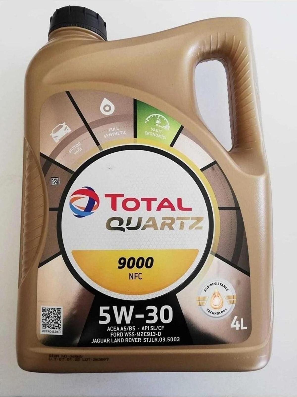 Total Quartz 9000 Future Nfc 5W-30 4 Litre Motor Yağı (Üretim Yılı ...