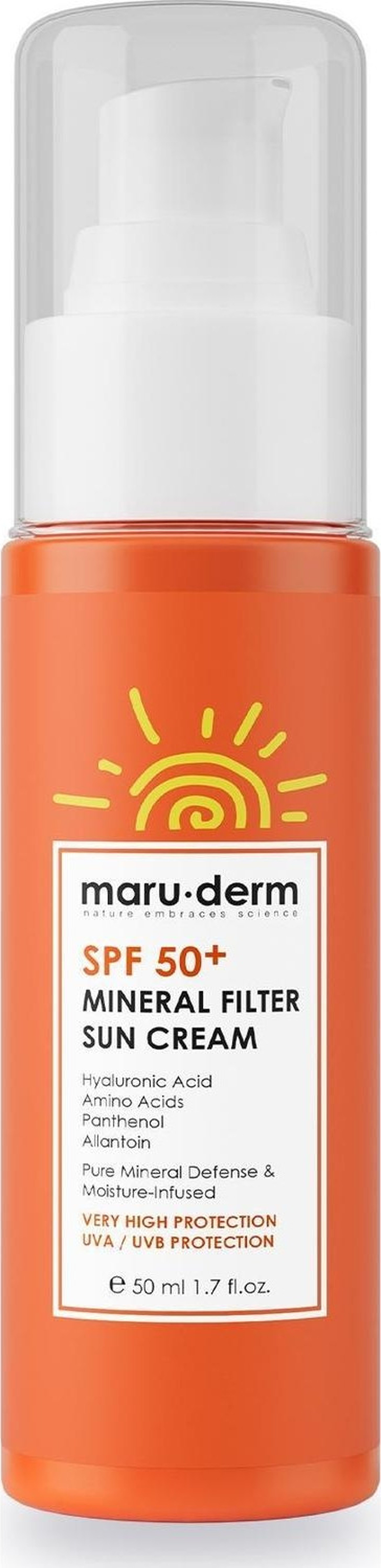 Maru.Derm Güneş Kremi | SPF 50+ %100 Mineral Filtre Güneş Kremi 50 ML ...