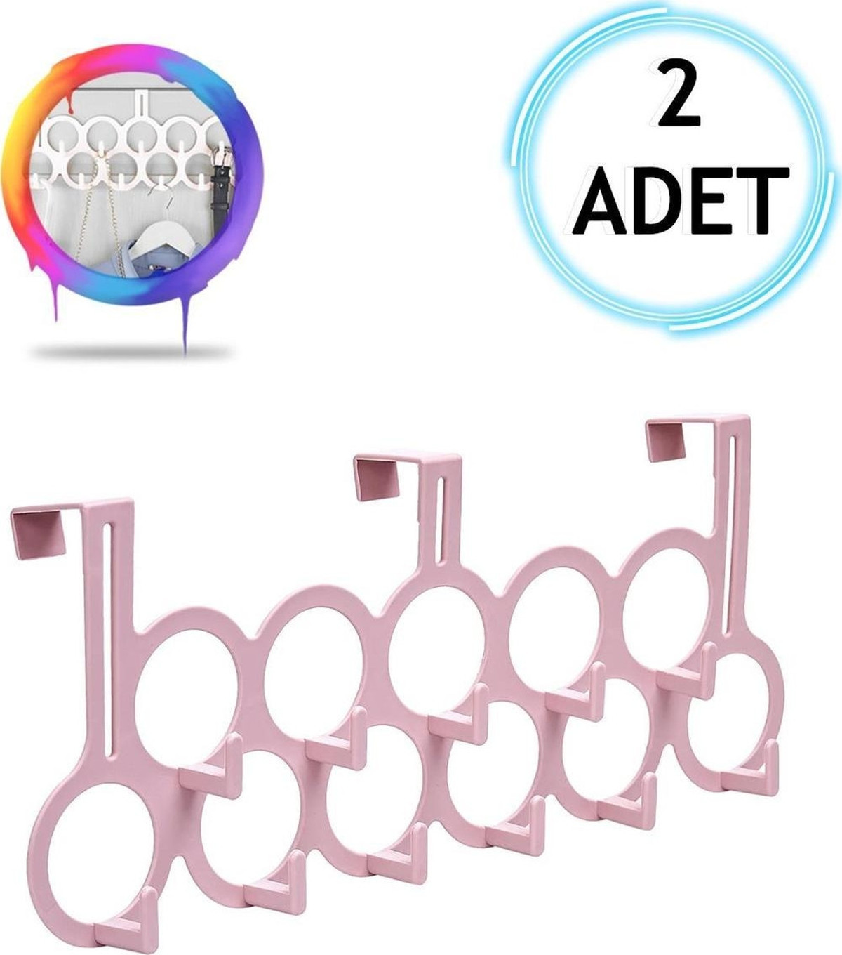 2 Adet Pembe Gondol Kapı Arkası Askılık - Çok Amaçlı Kapı Arkası ...