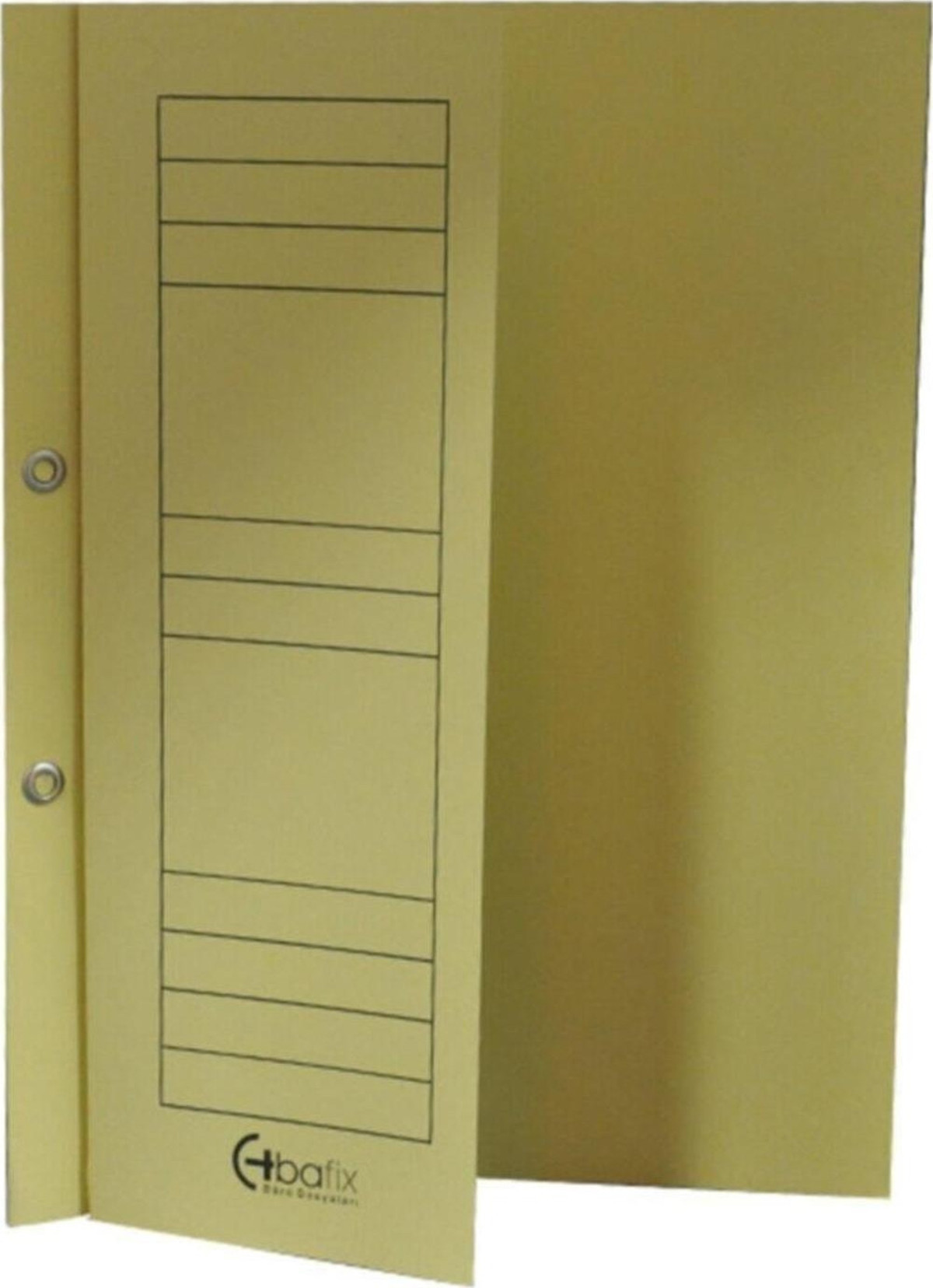 Bafix Yarım Kapak Dosya Karton Sarı (50 Li Paket) - idefix