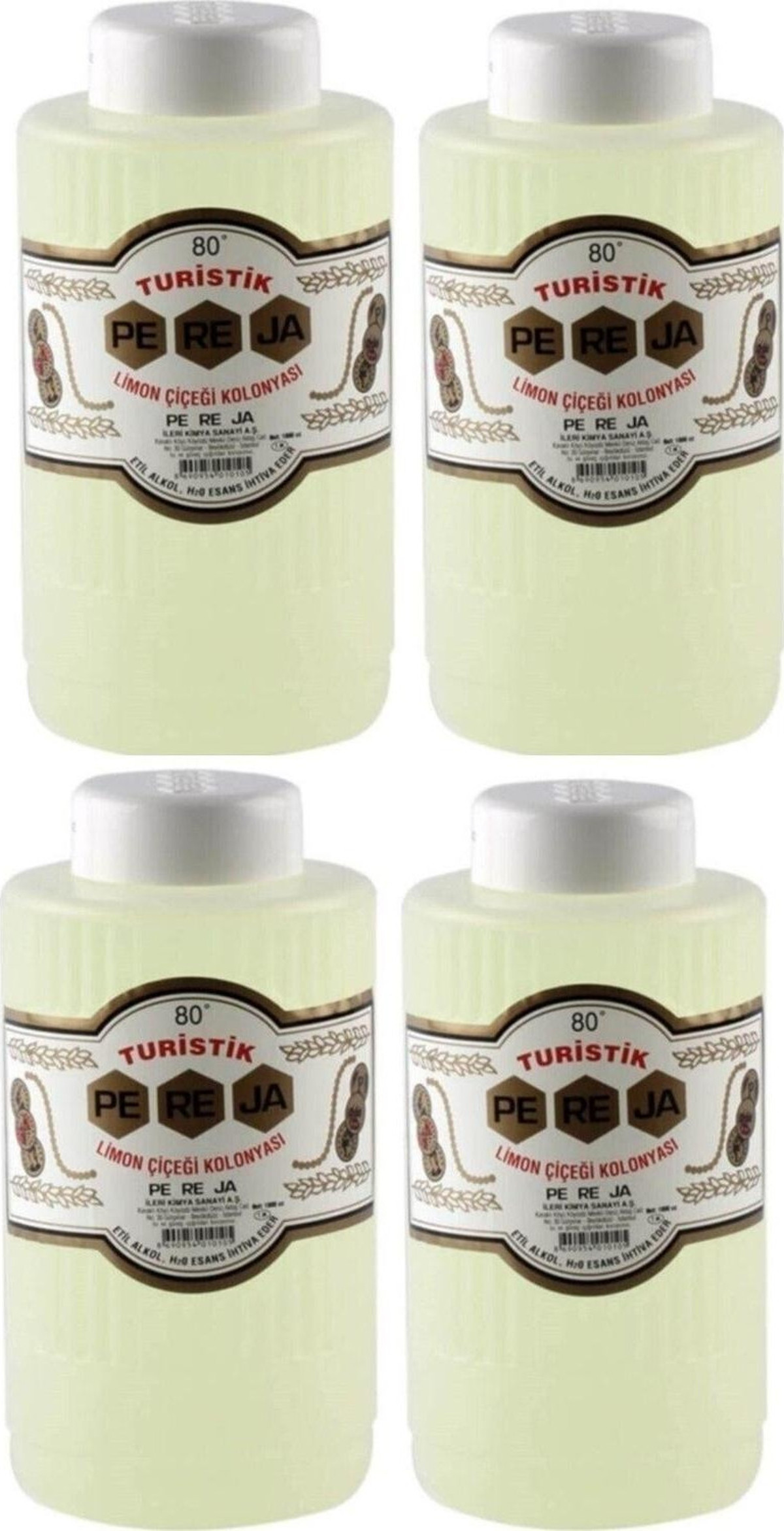 Pereja Limon Çiçeği Kolonyası 1000 Ml Bidon Plastik 4 Adet - idefix