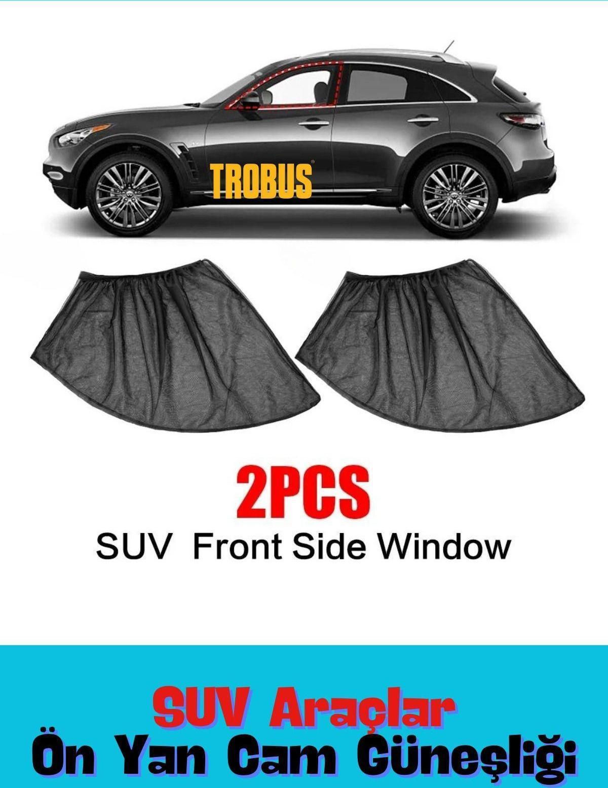 TROBUS Tesla Model X 2015 - 2021 Electric SUV Uyumlu Yan Cam Güneşliği ...