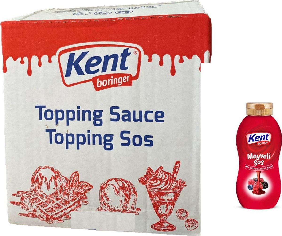 Kent Boringer Meyveli Topping Sos 320 Gr x 15 Adet (Elips Ambalaj) - idefix