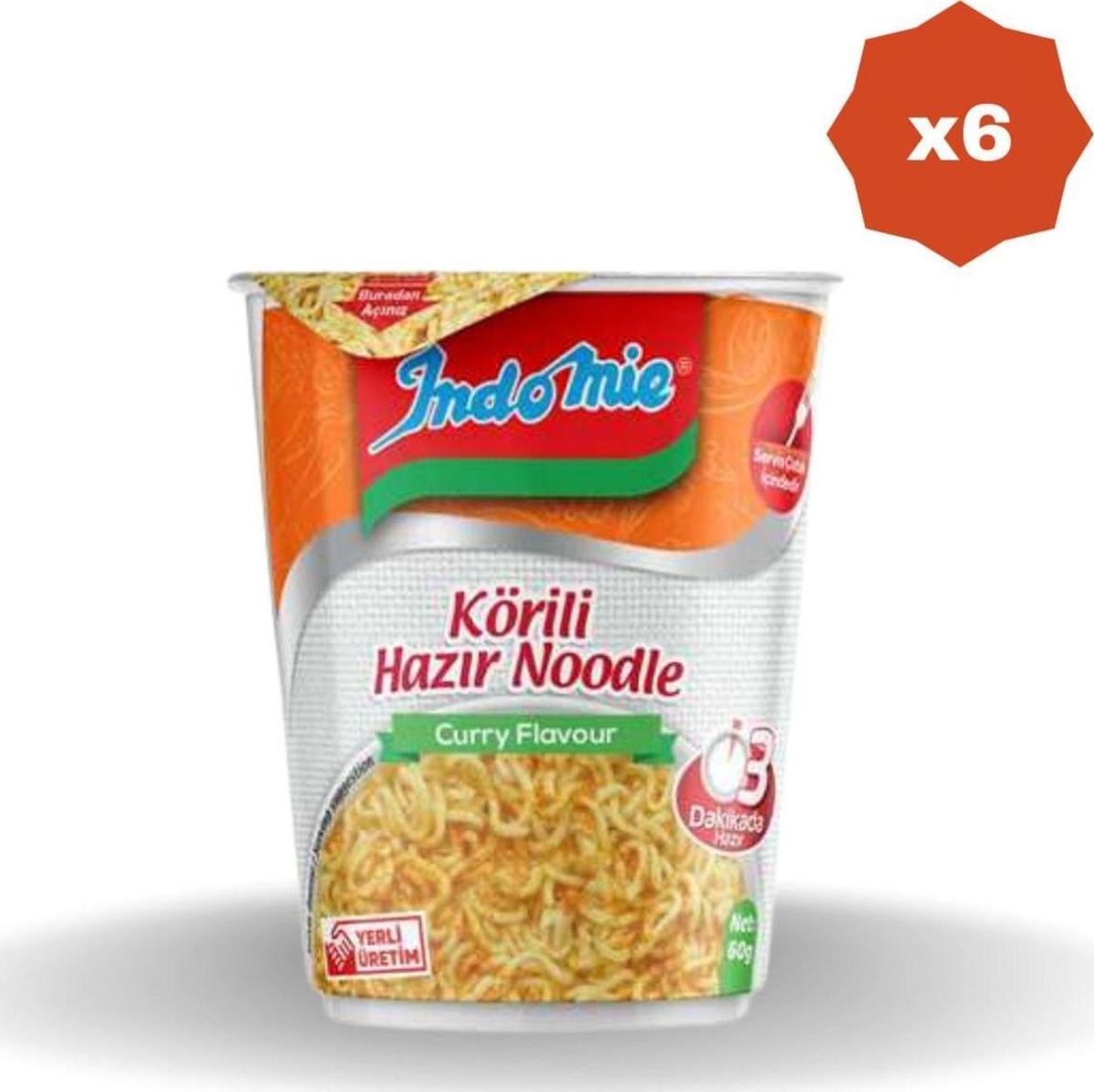 Indomie Aromalı Erişte Köri 60G X 6 Adet - idefix