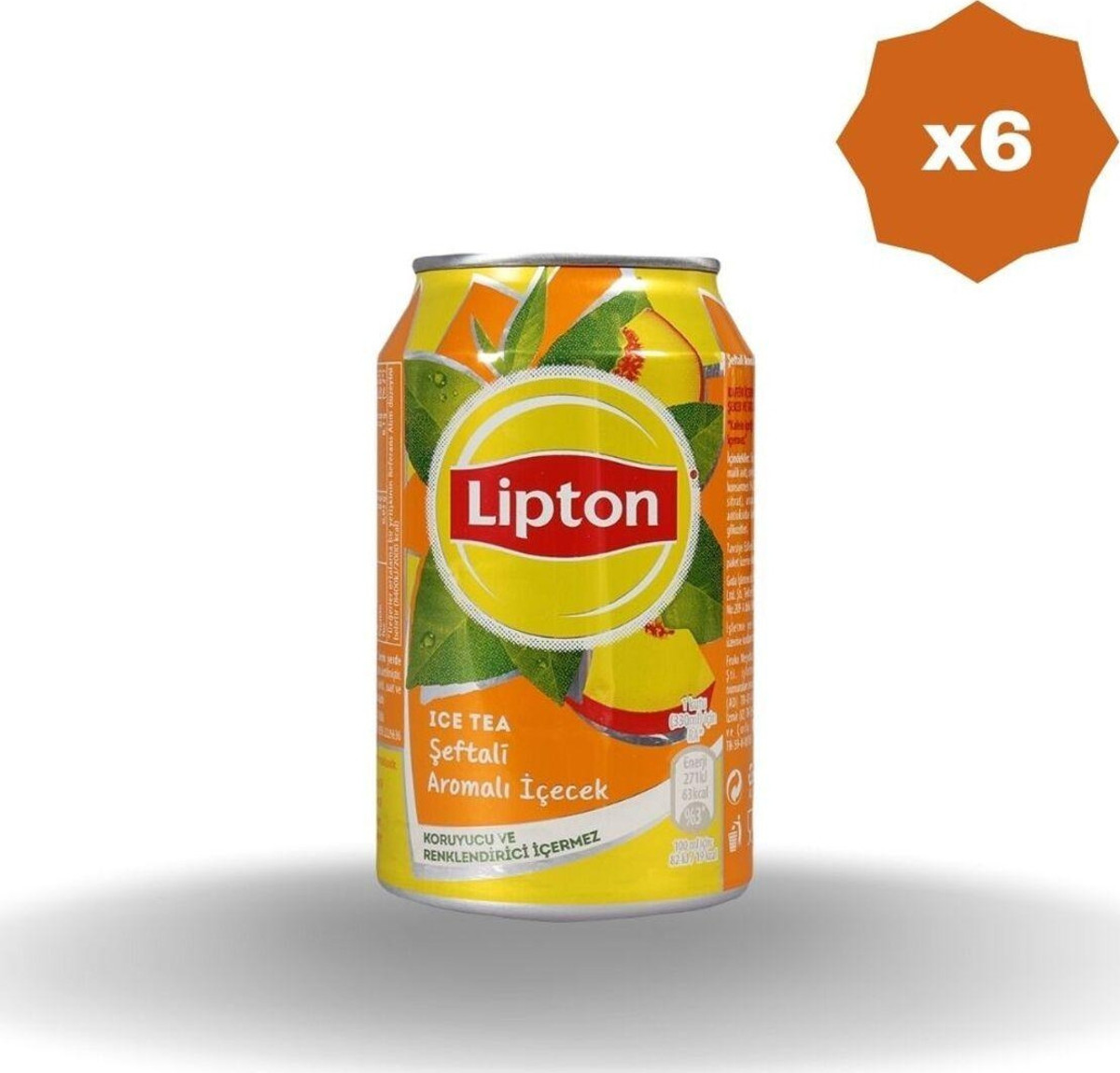 Lipton Ice Tea Şeftali Kutu 330 Ml X6 Adet - idefix