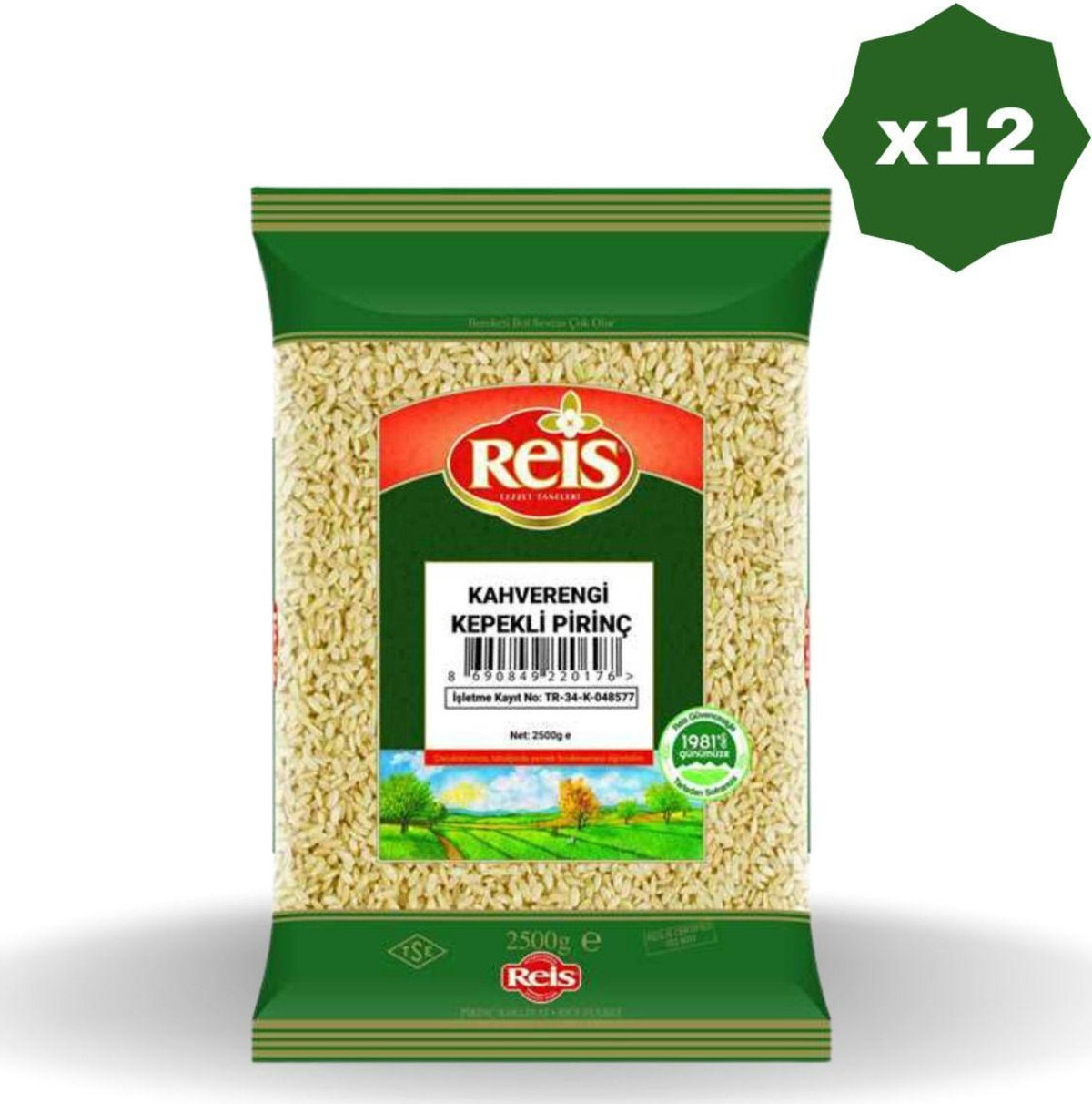 Reis Pirinç Kepekli 2,5 kg X 12 Adet - idefix