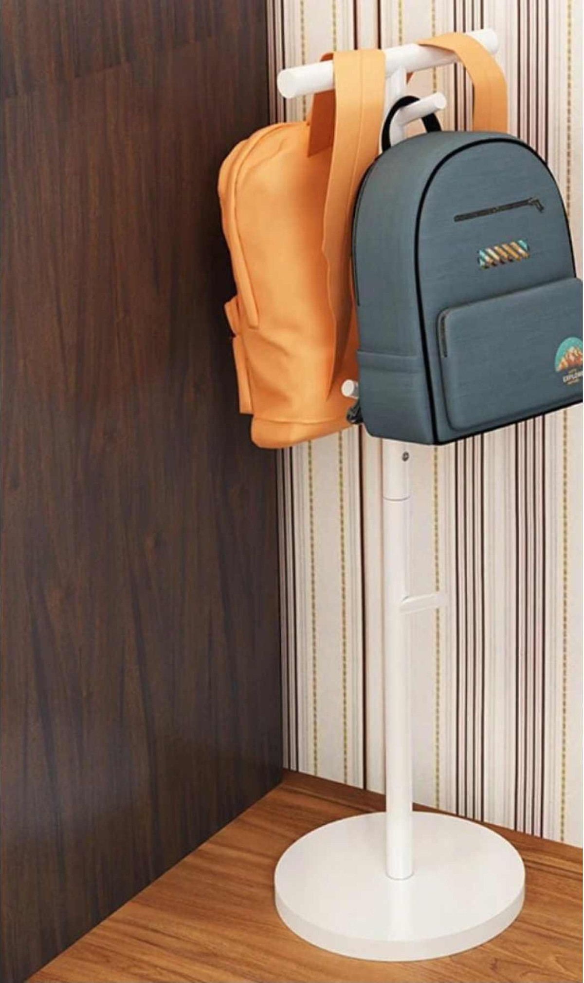 Ayaklı askılık kitap çanta depolama rafları yatak odası askı oturma ...