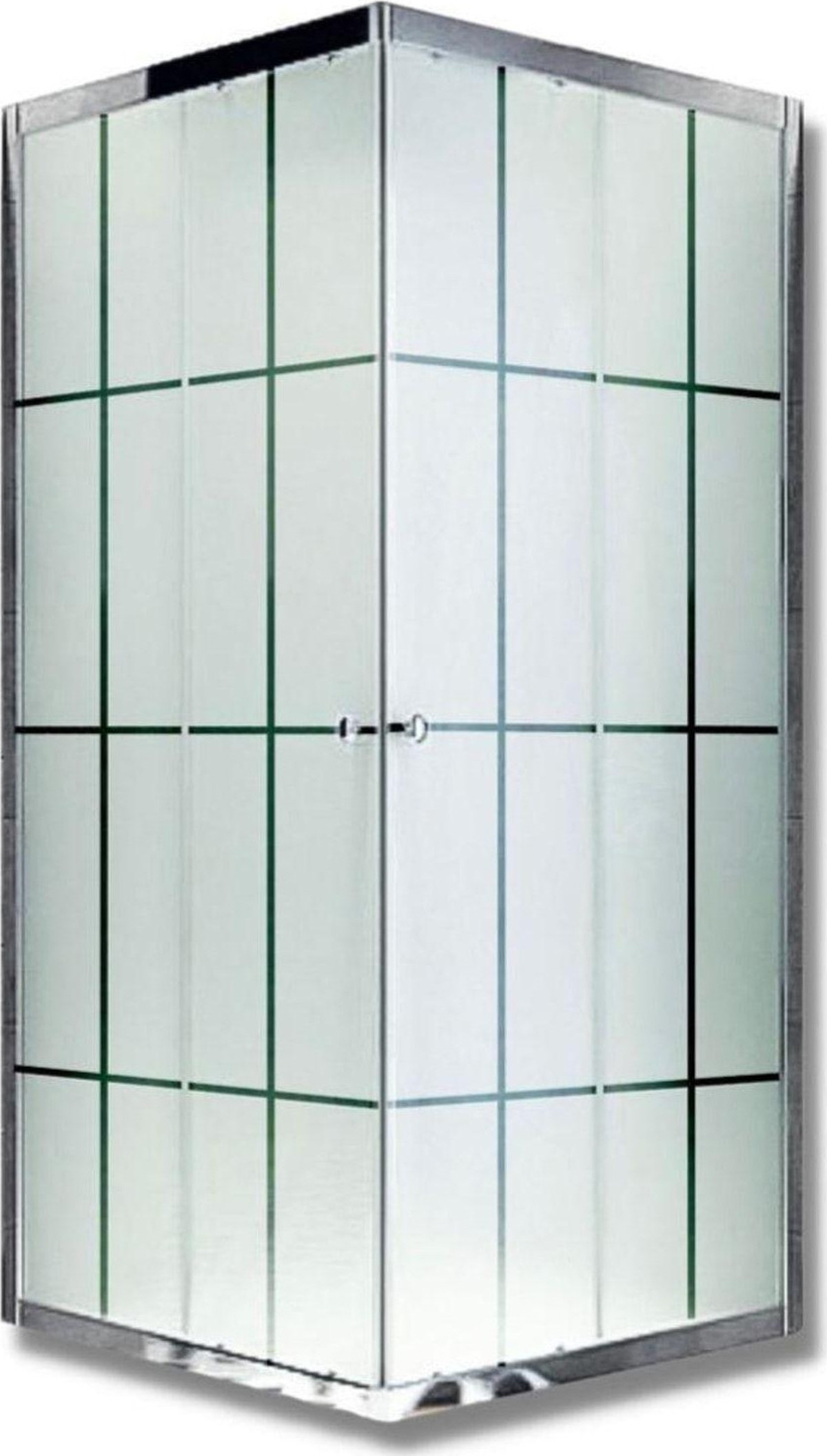 Durul Duşakabin Kare Kumlama Karomat Desen Cam - idefix