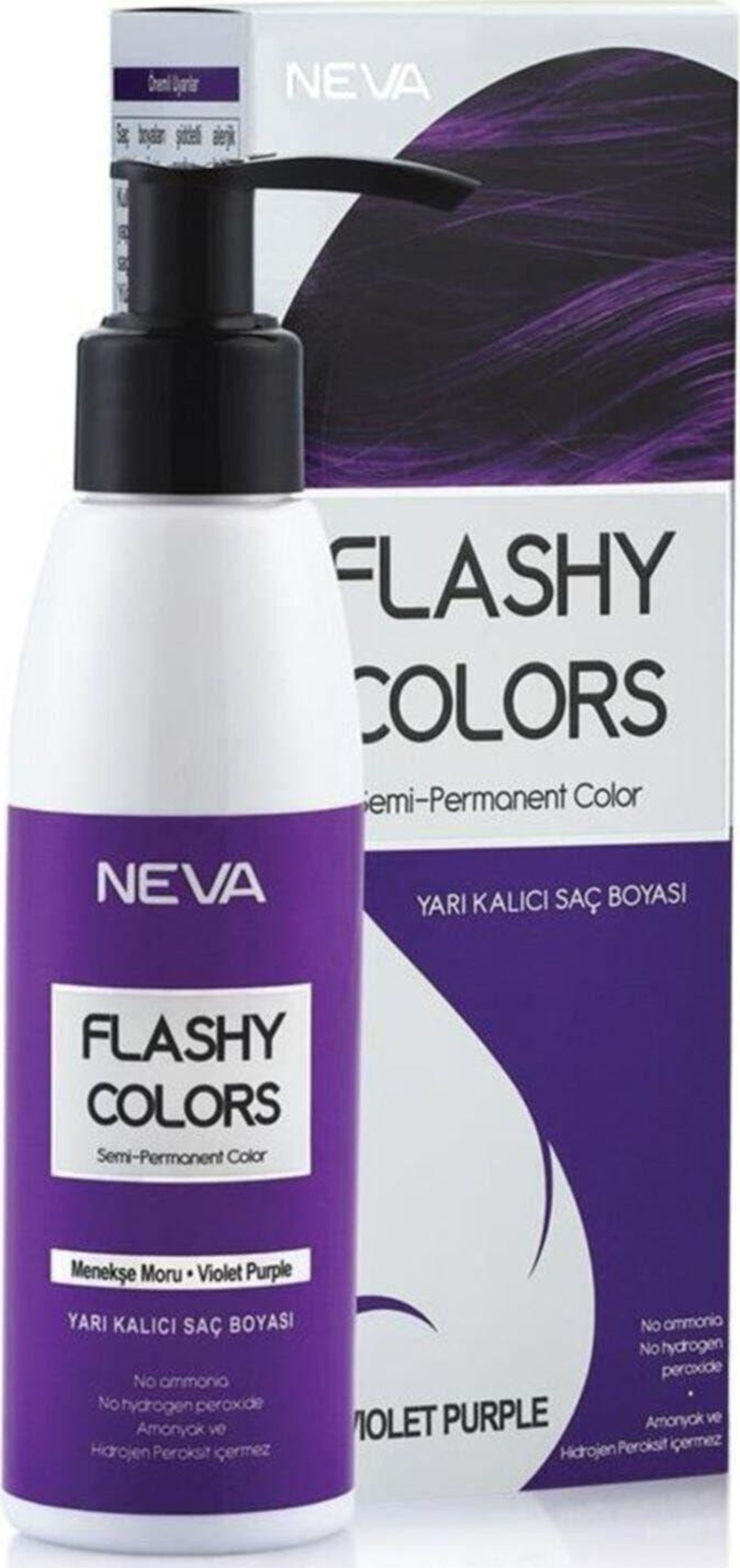 Flashy Colors Yarı Kalıcı Saç Boyası - Violet Purple / Menekşe Moru 100 ...