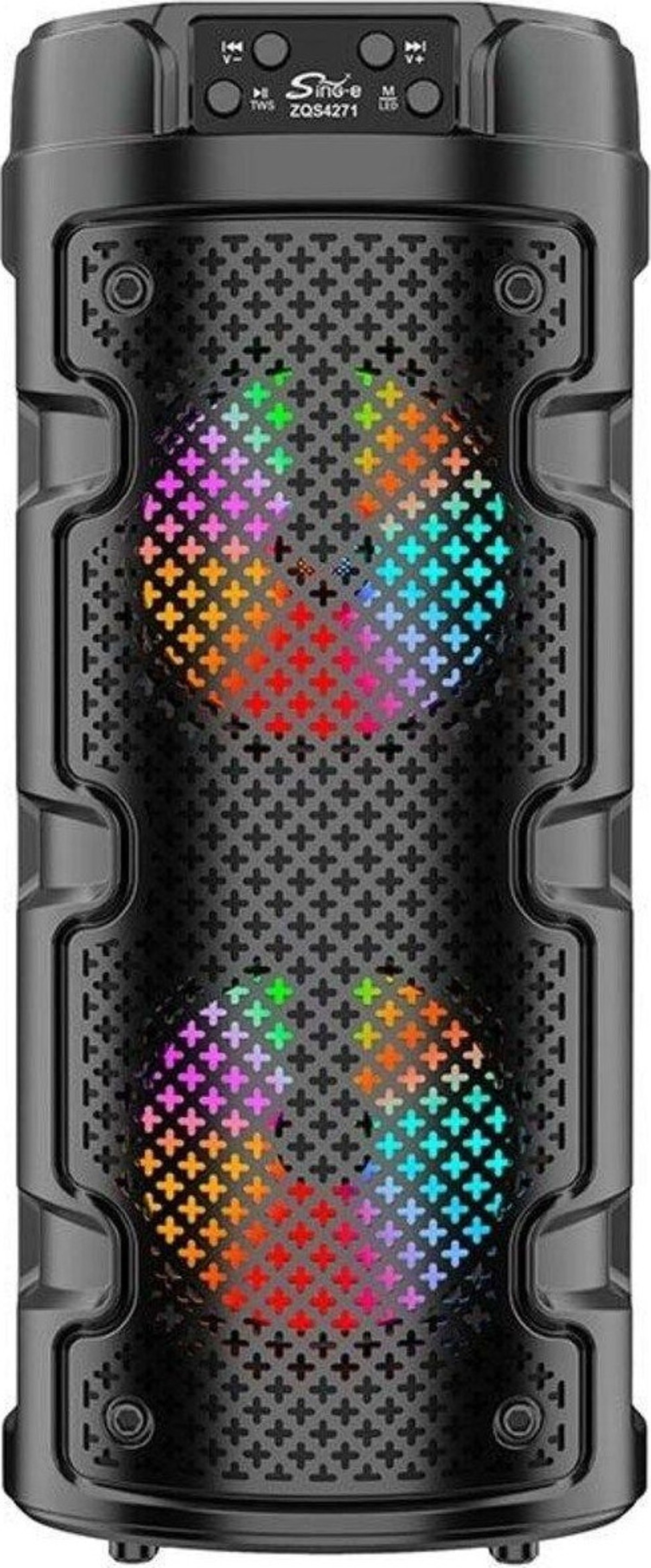 Newface ZQS4271 Rgb Led Işıklı Fm Radyolu 8Wx2 Bluetooth Hoparlör - idefix