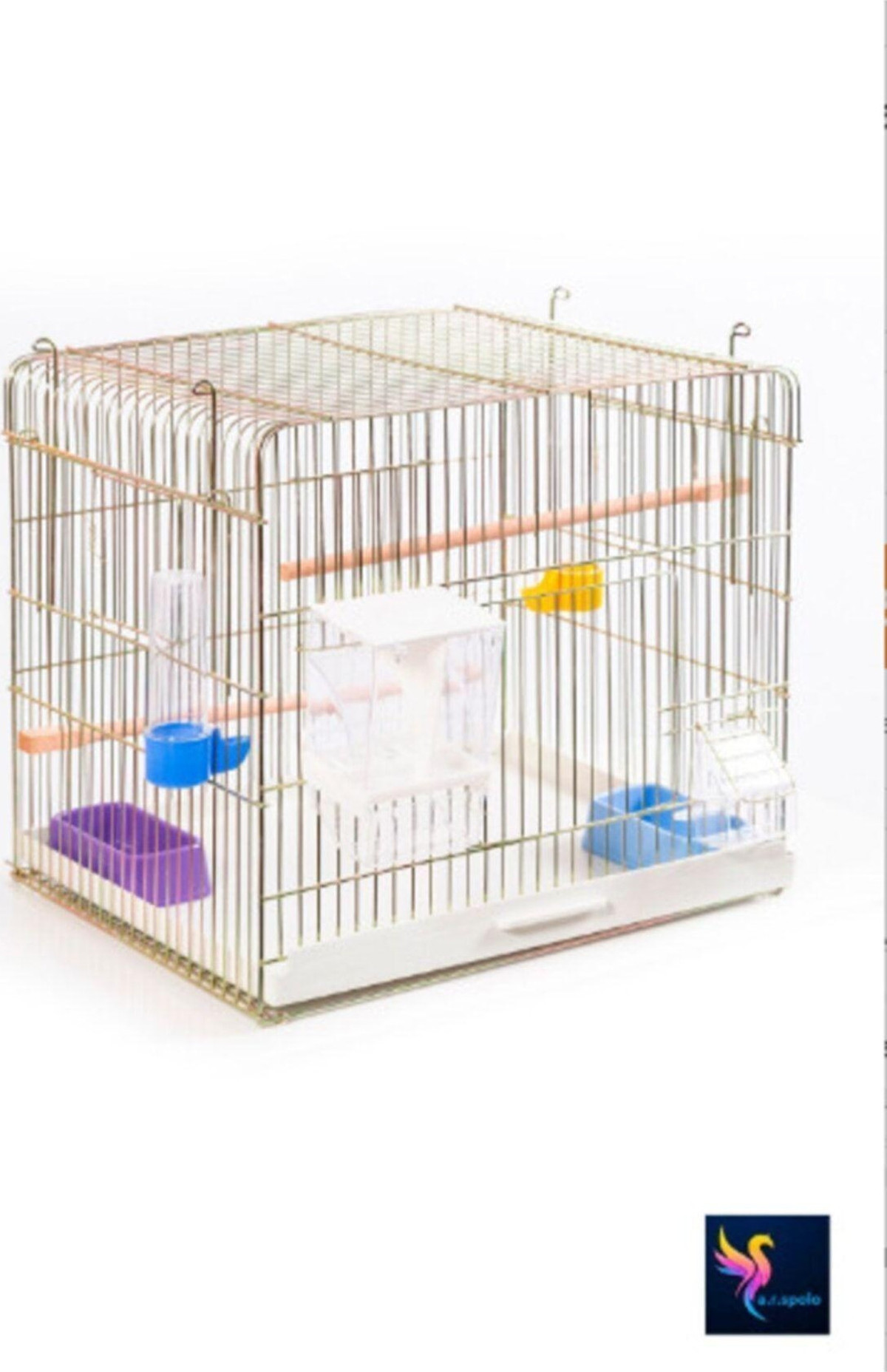 ARSPOLO Papağan Ve Muhabbet Kuşu Üretim Kafesi 45x35x40 Suluk, Ahşap ...