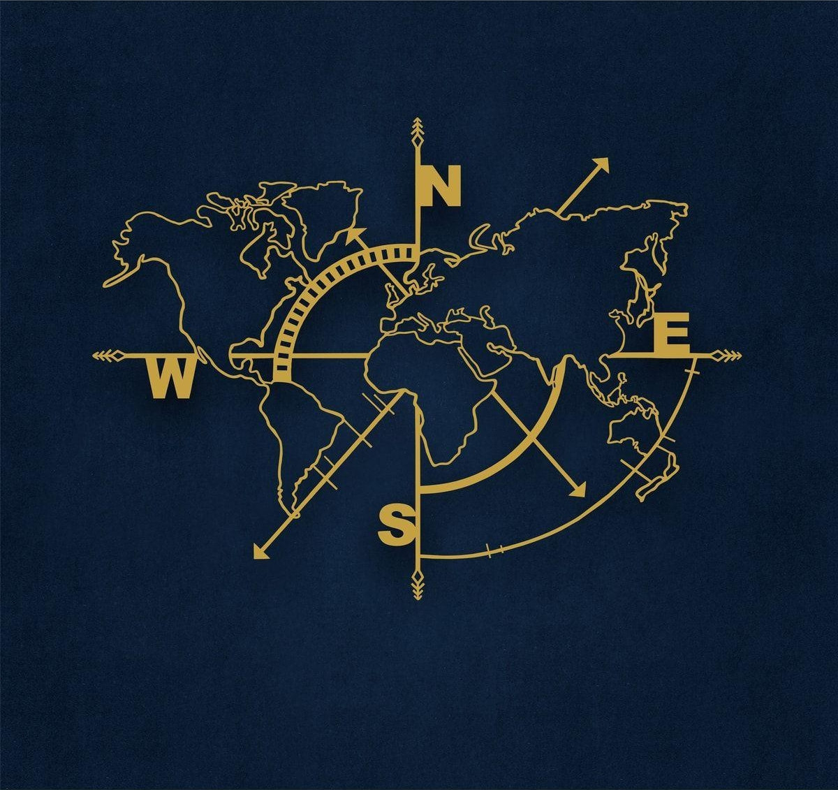 Dekadron Dünya Haritası Metal Duvar Dekoru - idefix