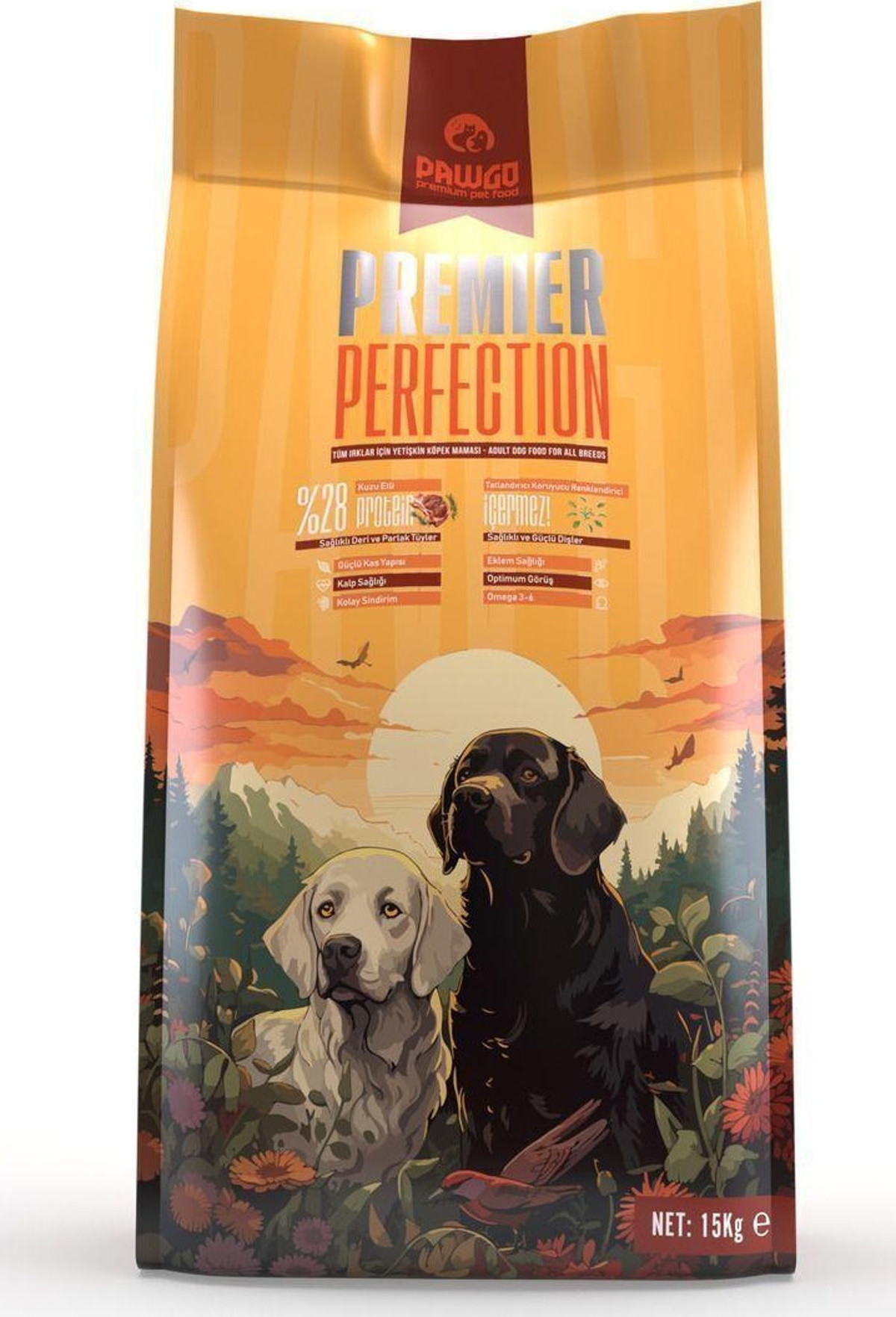 PAWGO Premier Perfection Kuzu Etli Yetişkin Köpek Maması 15 Kg - idefix