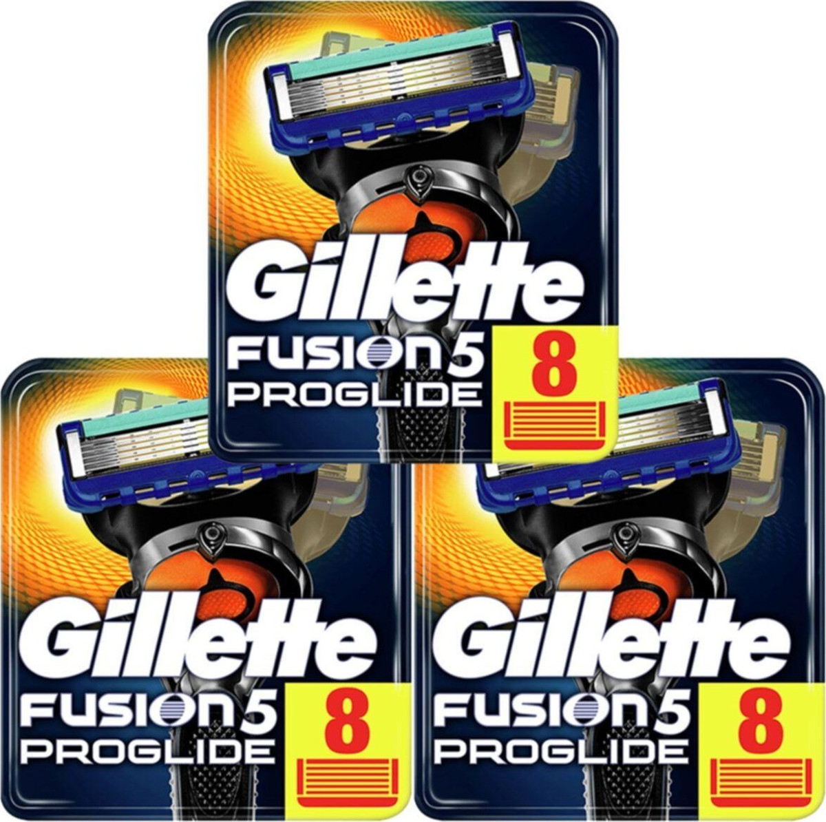 Gillette Fusion 5 Proglide Yedek Tıraş Bıçağı 8'li X 3 Paket - idefix