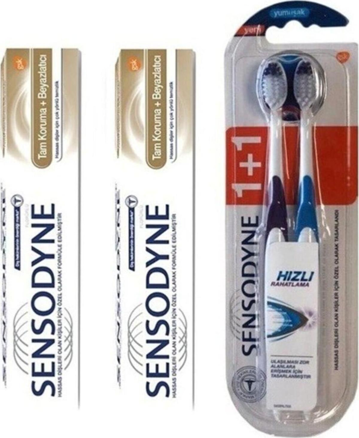 Sensodyne Tam Koruma Ve Beyazlatıcı Diş Macunu 50 Ml X 2 + Hızlı ...
